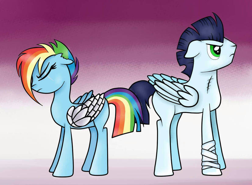 #3289900 - safe, artist:crystalshine128, rainbow dash, soarin', pegasus ...