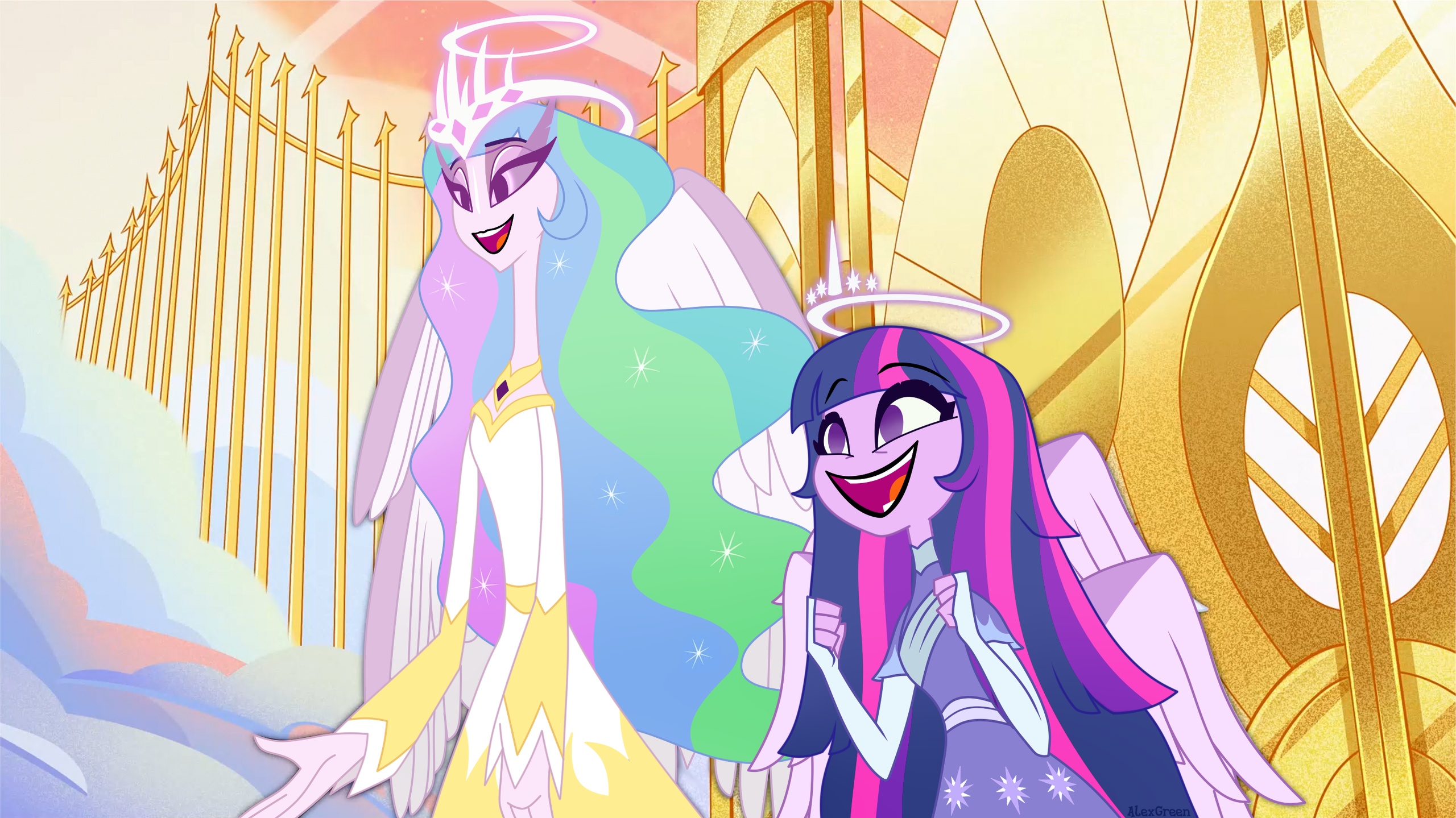 #3290143 - safe, artist:alexgreen, edit, edited screencap, screencap, princess celestia ...