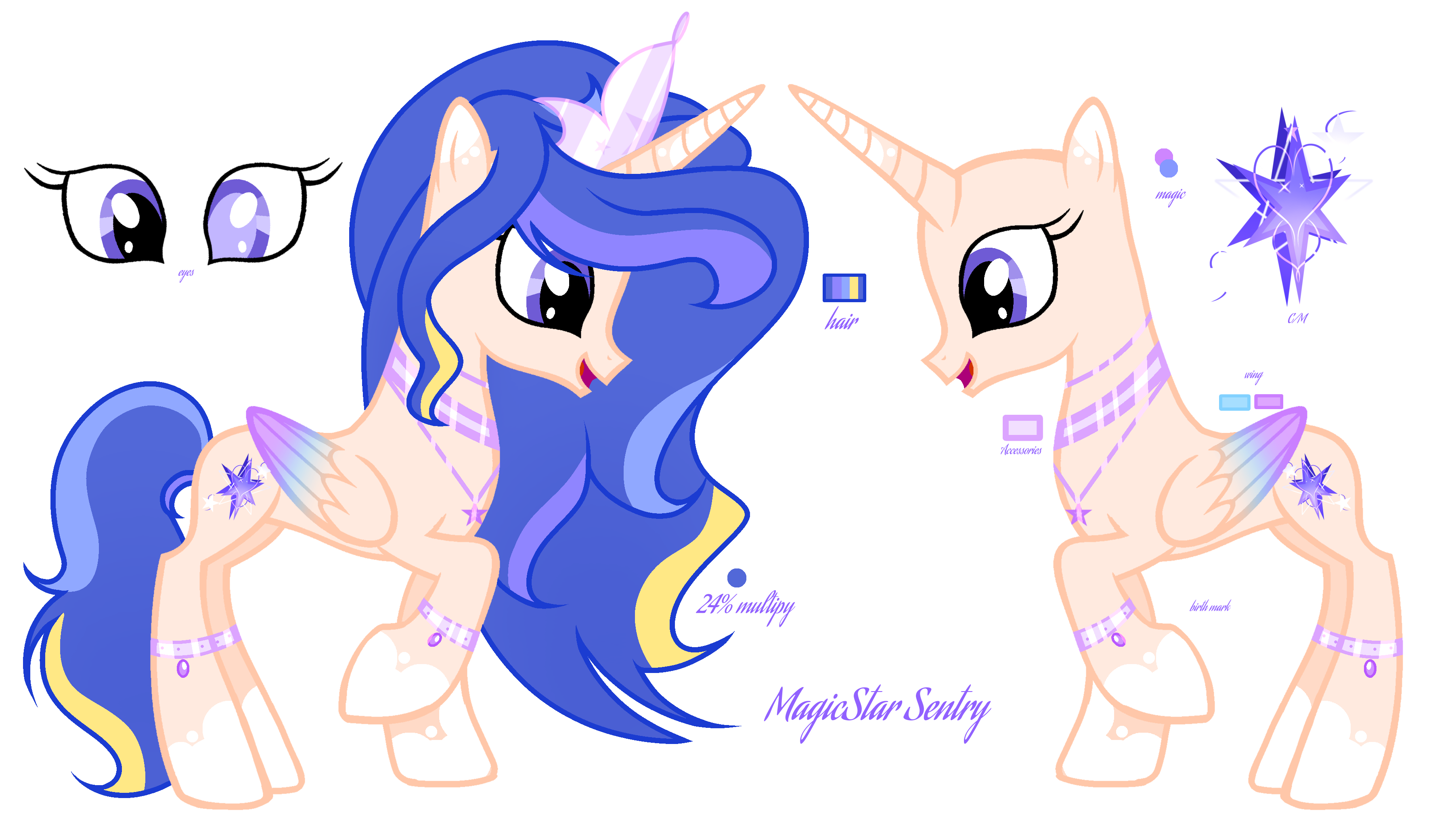 #3274614 - safe, artist:lighteespark, artist:moonlightshineyt123, oc, oc only, oc:magic star ...