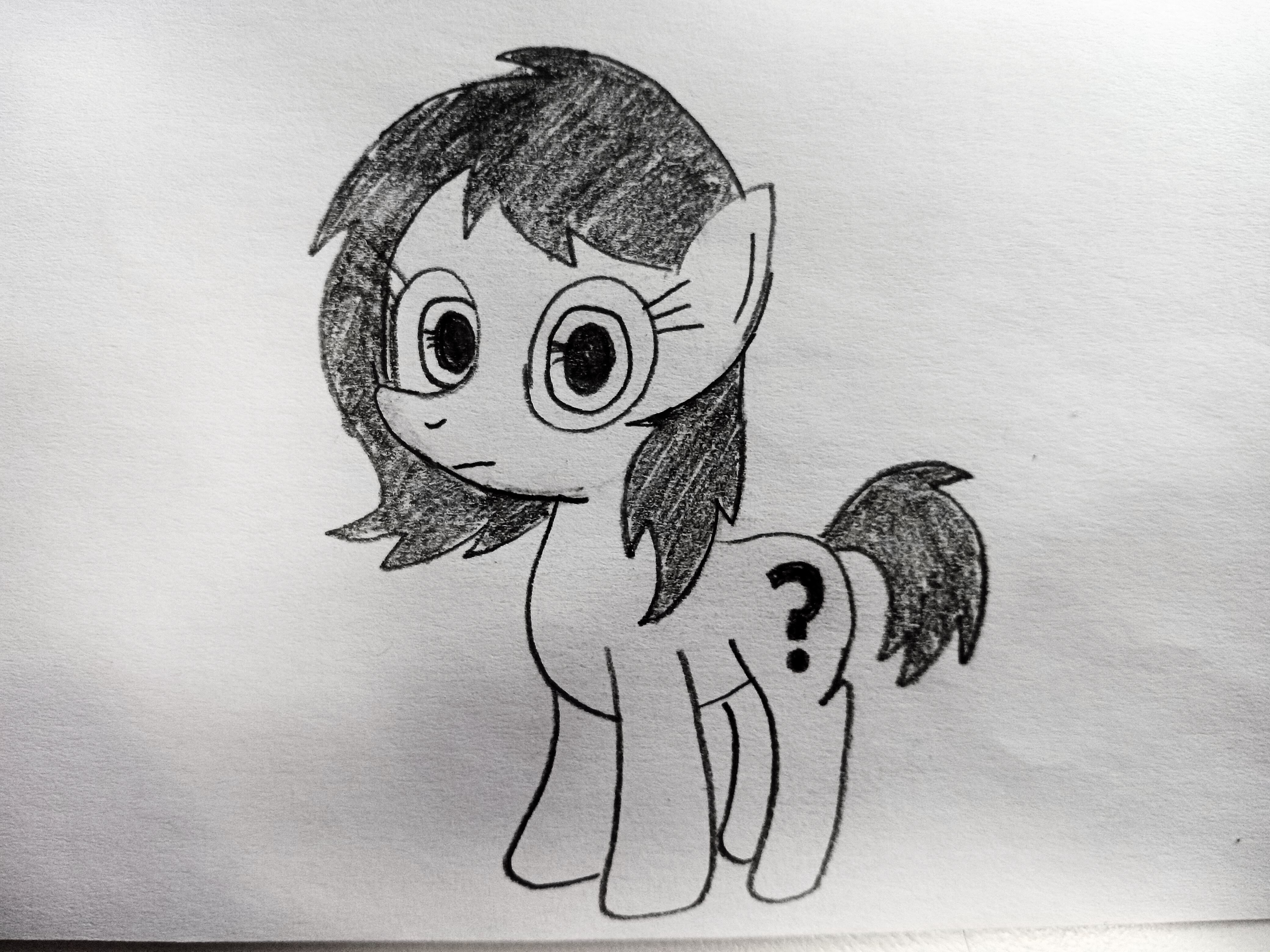 #3275008 - safe, artist:dhm, oc, oc:filly anon, pony, blank stare, cute ...