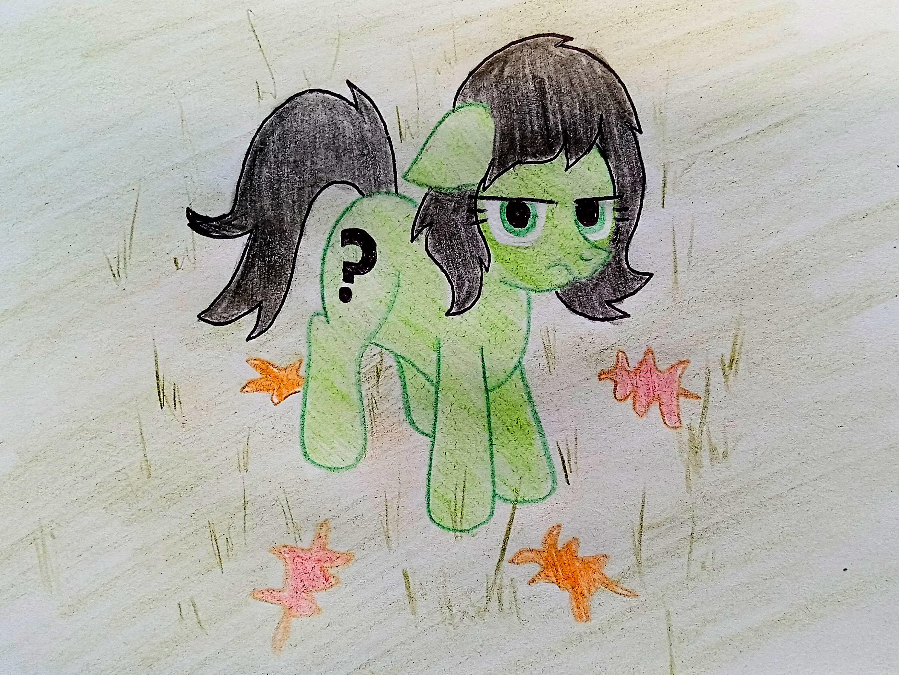 #3275071 - safe, artist:dhm, oc, oc:filly anon, pony, annoyed ...