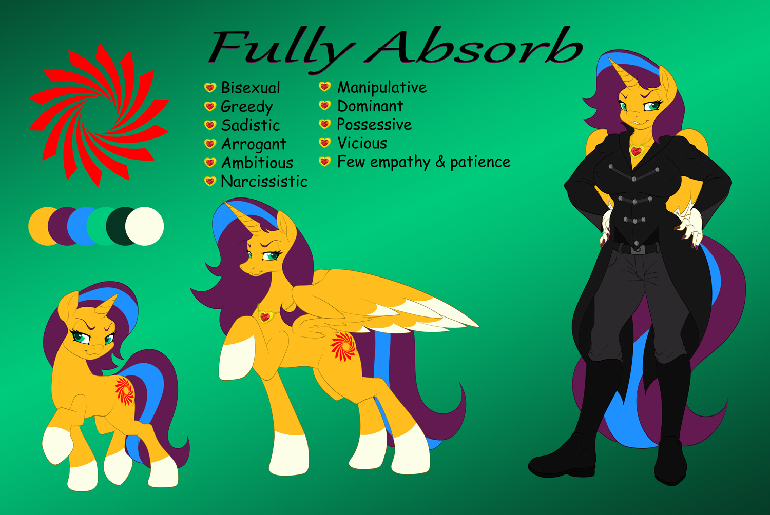 #3276142 - safe, artist:miniferu, oc, oc only, oc:fully absorb, alicorn ...