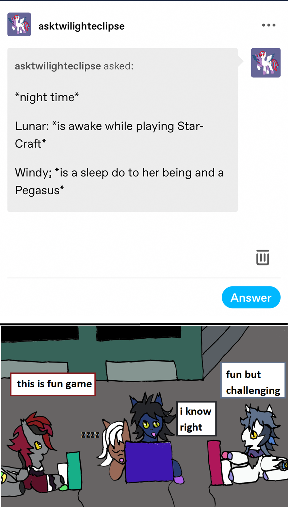 #3276388 - safe, artist:ask-luciavampire, oc, bat pony, werewolf, ask ...