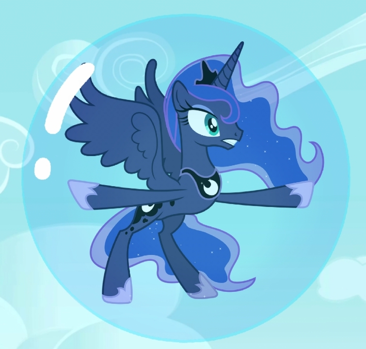 #3276778 - safe, princess luna, alicorn, pony, bubble, cloud, female ...