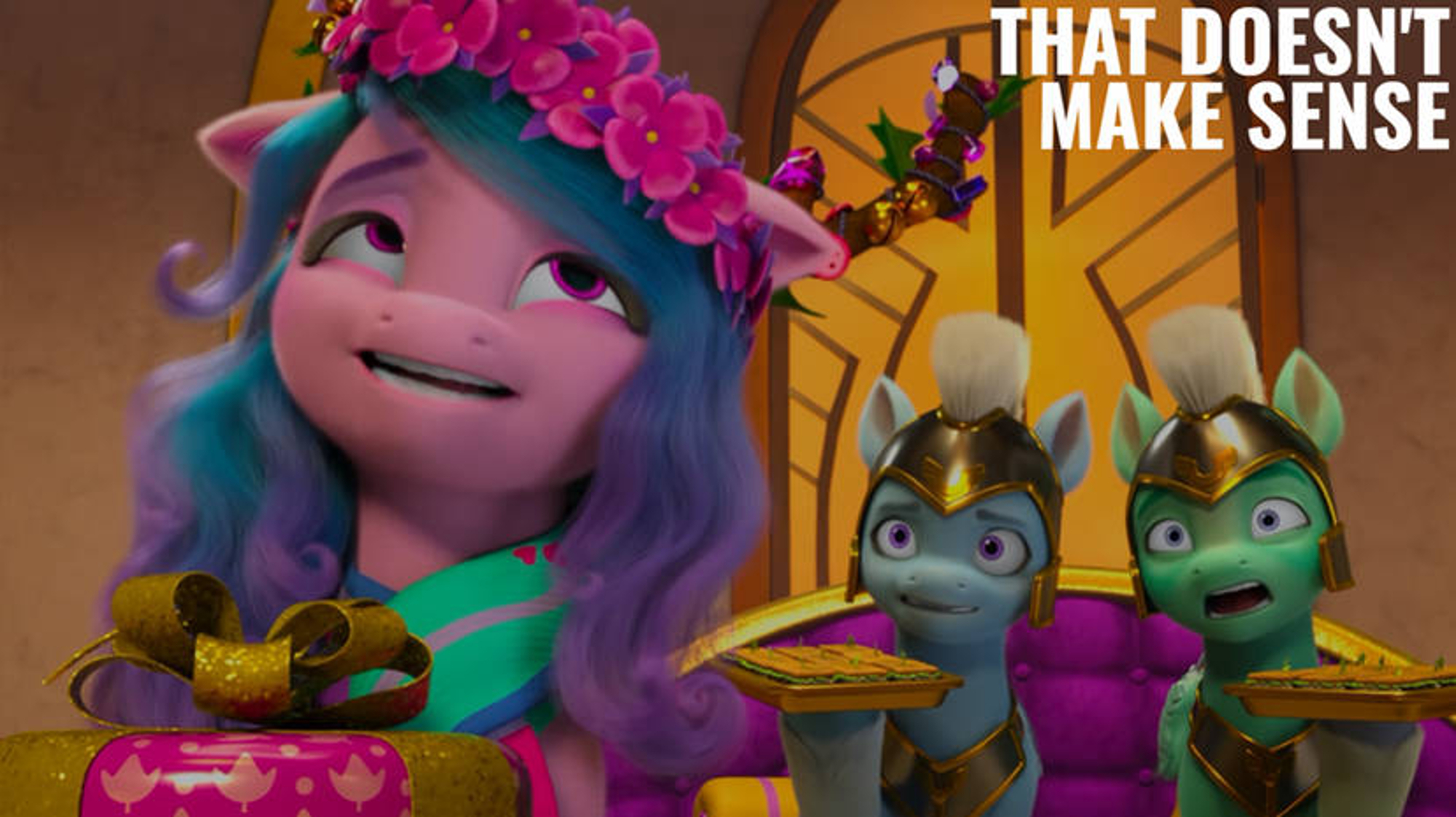 #3277435 - safe, edit, edited screencap, editor:quoterific, screencap, izzy moonbow, thunder ...