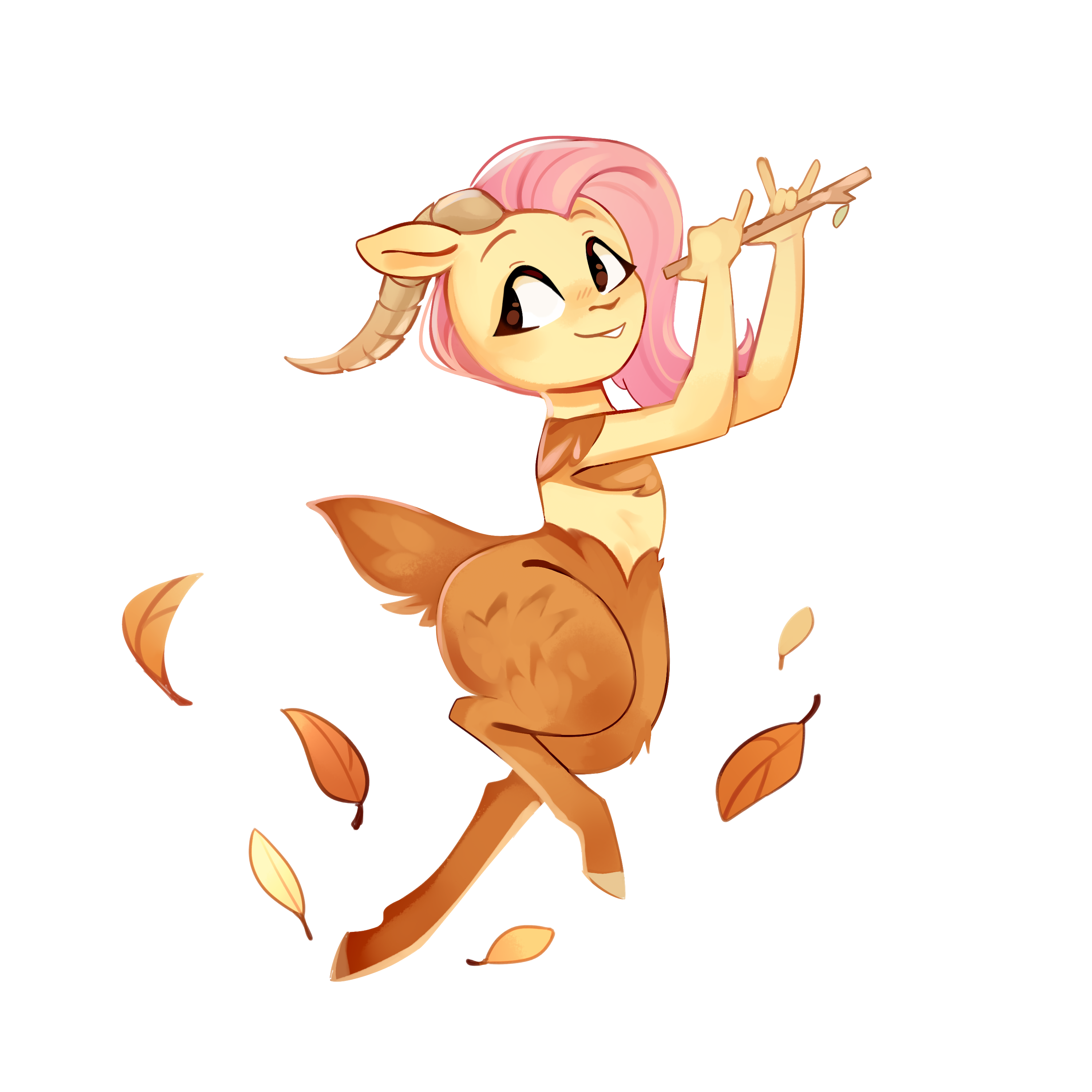 #3461230 - safe, artist:anotherdeadrat, fluttershy, satyr, anthro ...