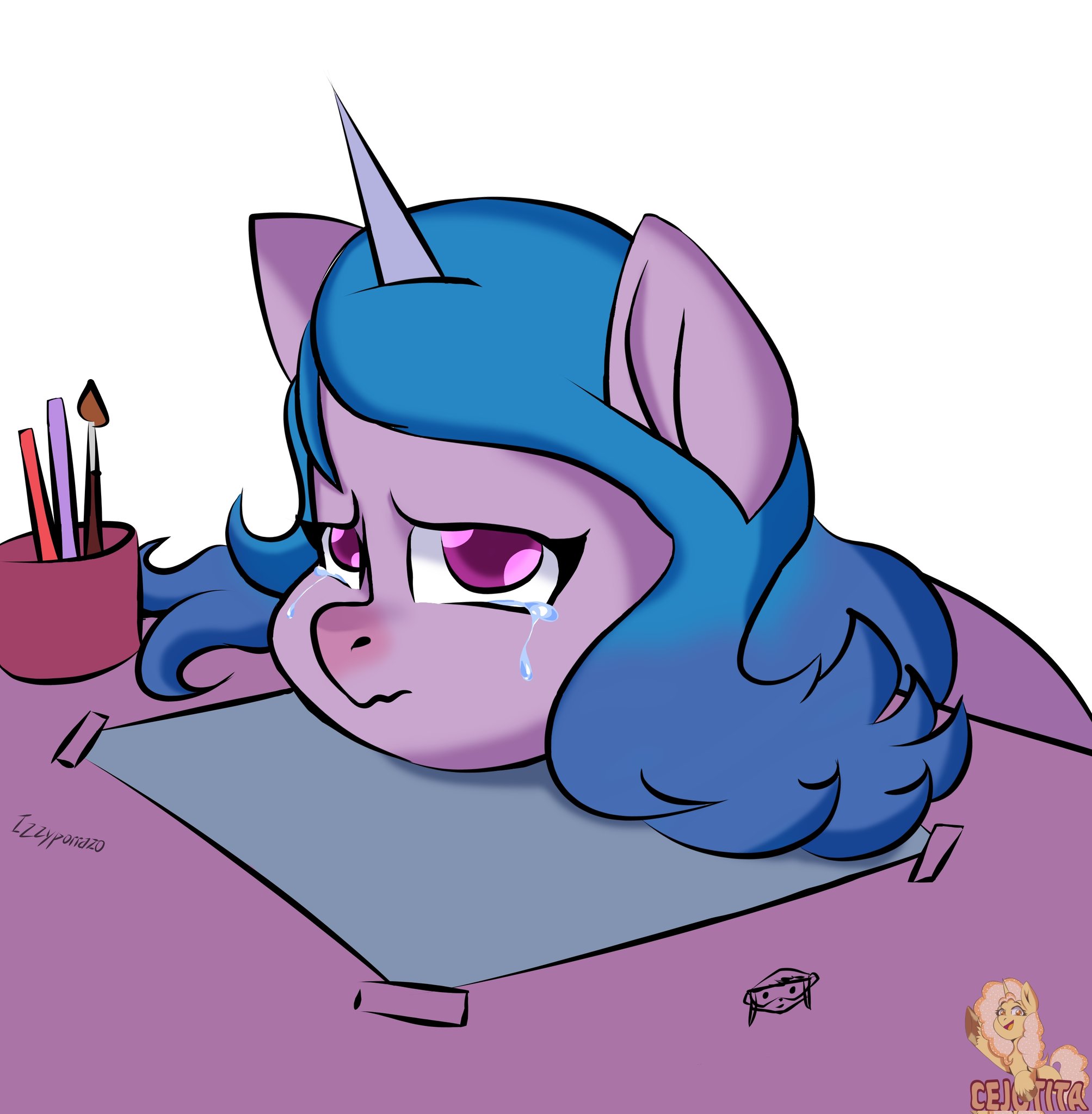 #3461370 - safe, artist:cjv2004, izzy moonbow, pony, unicorn, g5 ...