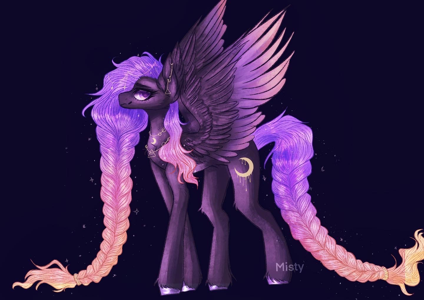 #3462987 - safe, artist:misty.mooon, oc, oc only, pegasus, pony, blue ...