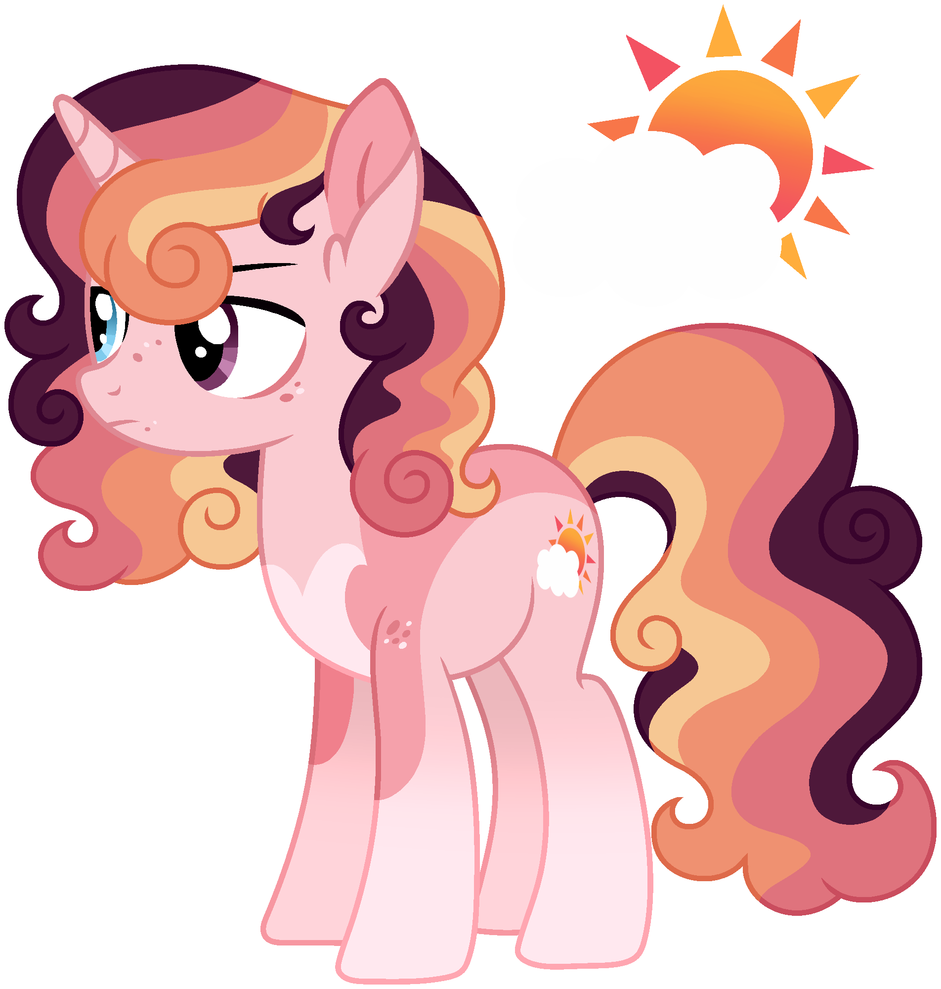 #3463270 - safe, artist:strawberry-spritz, oc, oc only, pony, unicorn, female, heterochromia ...