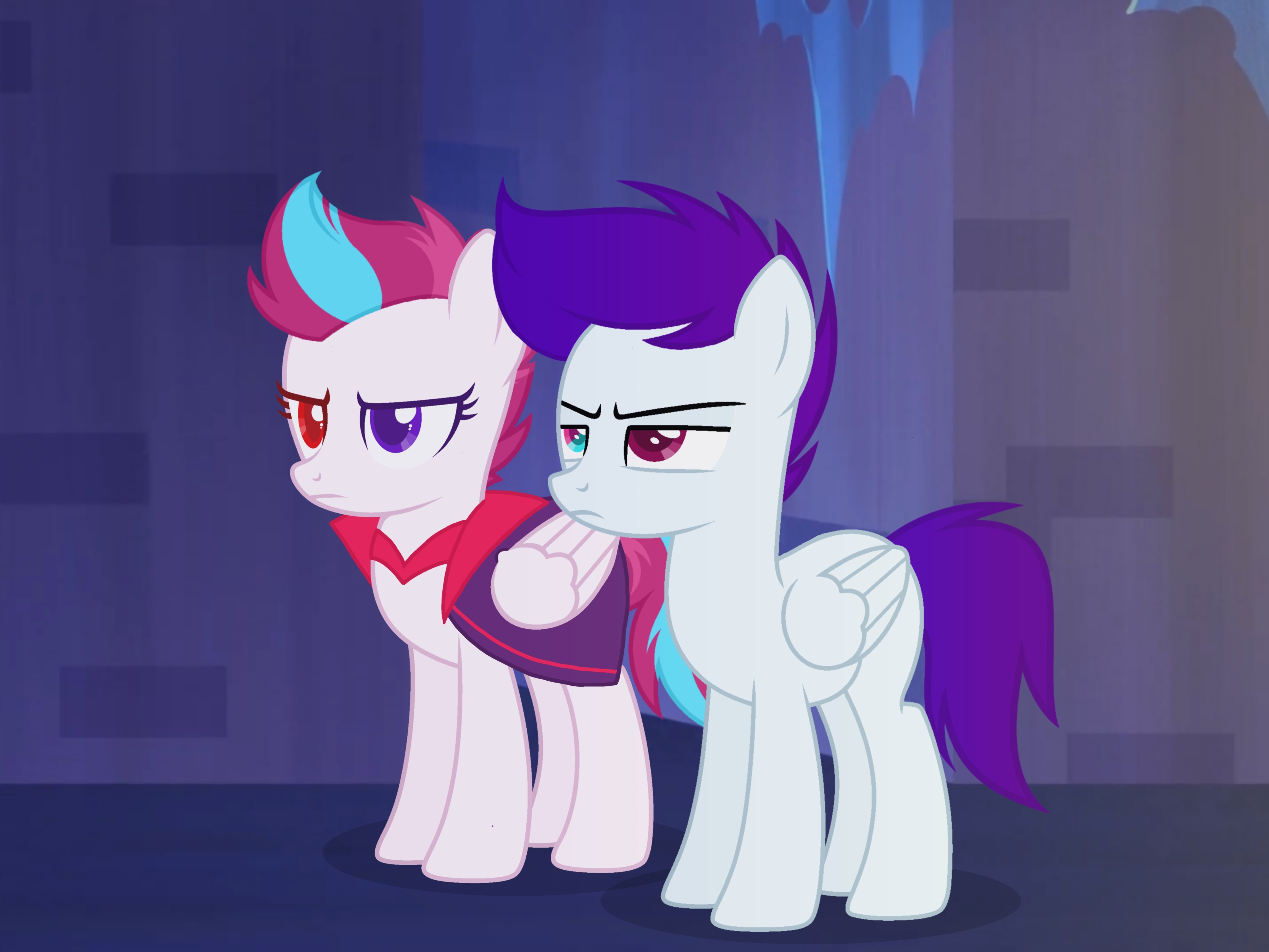 #3465211 - safe, artist:ramixe dash, zipp storm, oc, oc:lightning stars ...