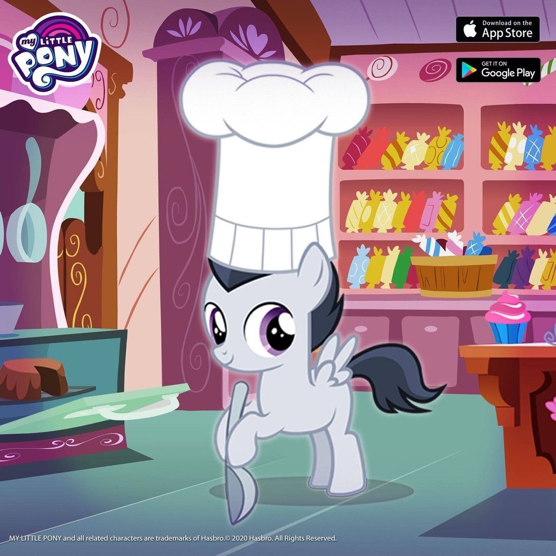 #3465408 - safe, gameloft, rumble, pegasus, pony, g4, cake, chef's hat ...