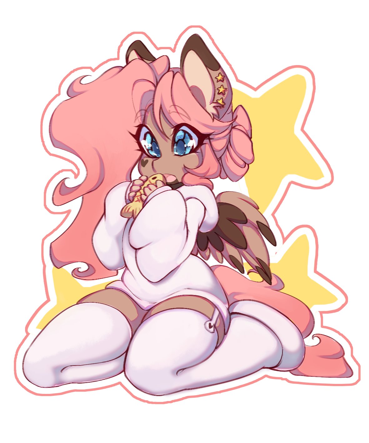 #3466677 - safe, artist:tolsticot, oc, oc only, oc:hazel (emberslament), fish, pegasus, anthro ...