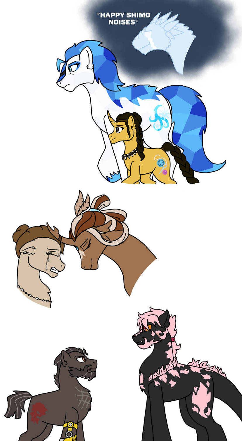 #3467583 - safe, artist:lionpatriot, changeling, crystal pony, dracony ...