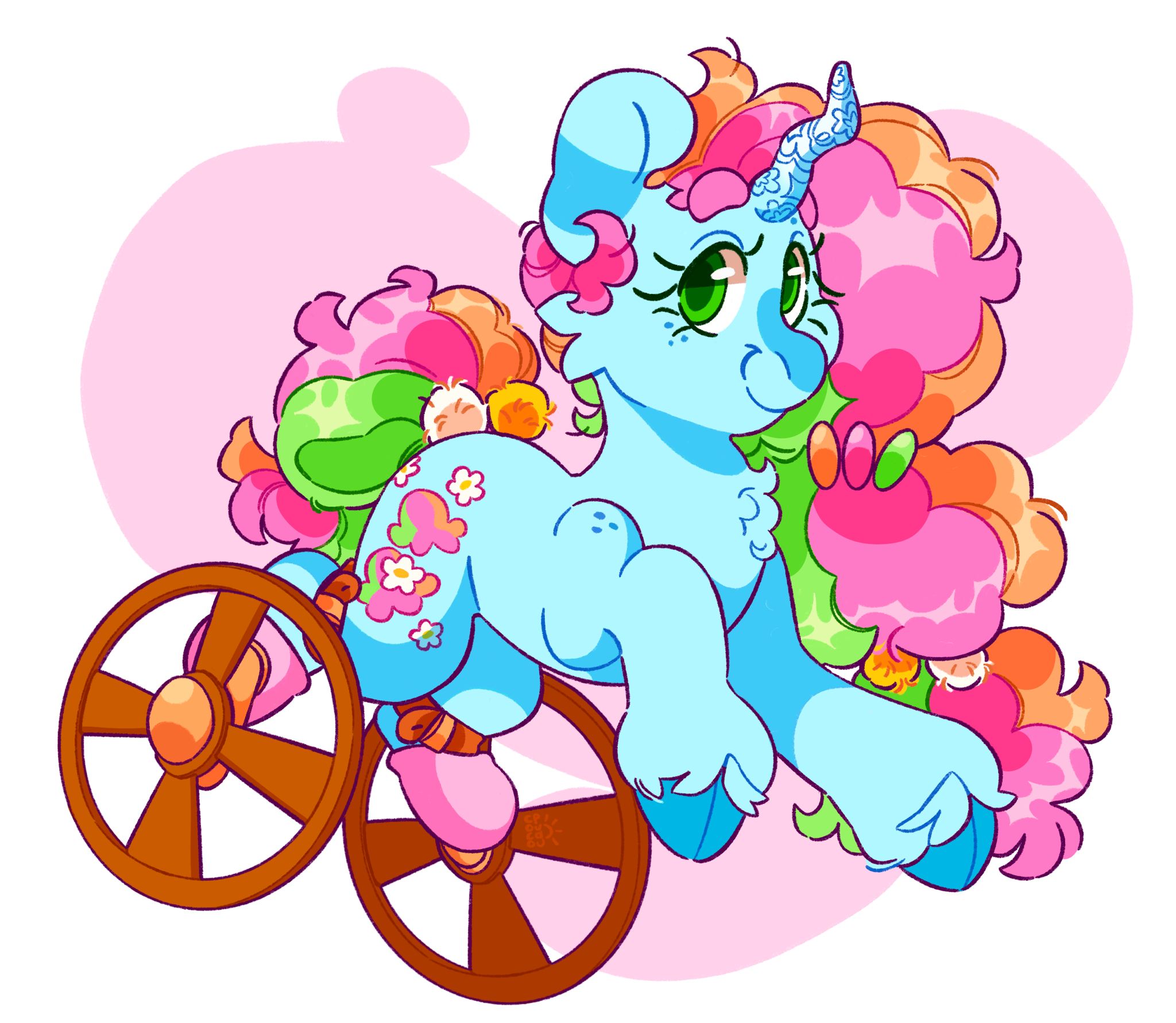 #3468758 - safe, artist:cocopudu, oc, oc only, oc:sherbet blossom, pony ...