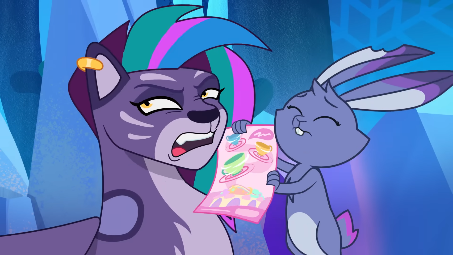 #3469931 - safe, screencap, allura, twitch, big cat, rabbit, g5, my ...