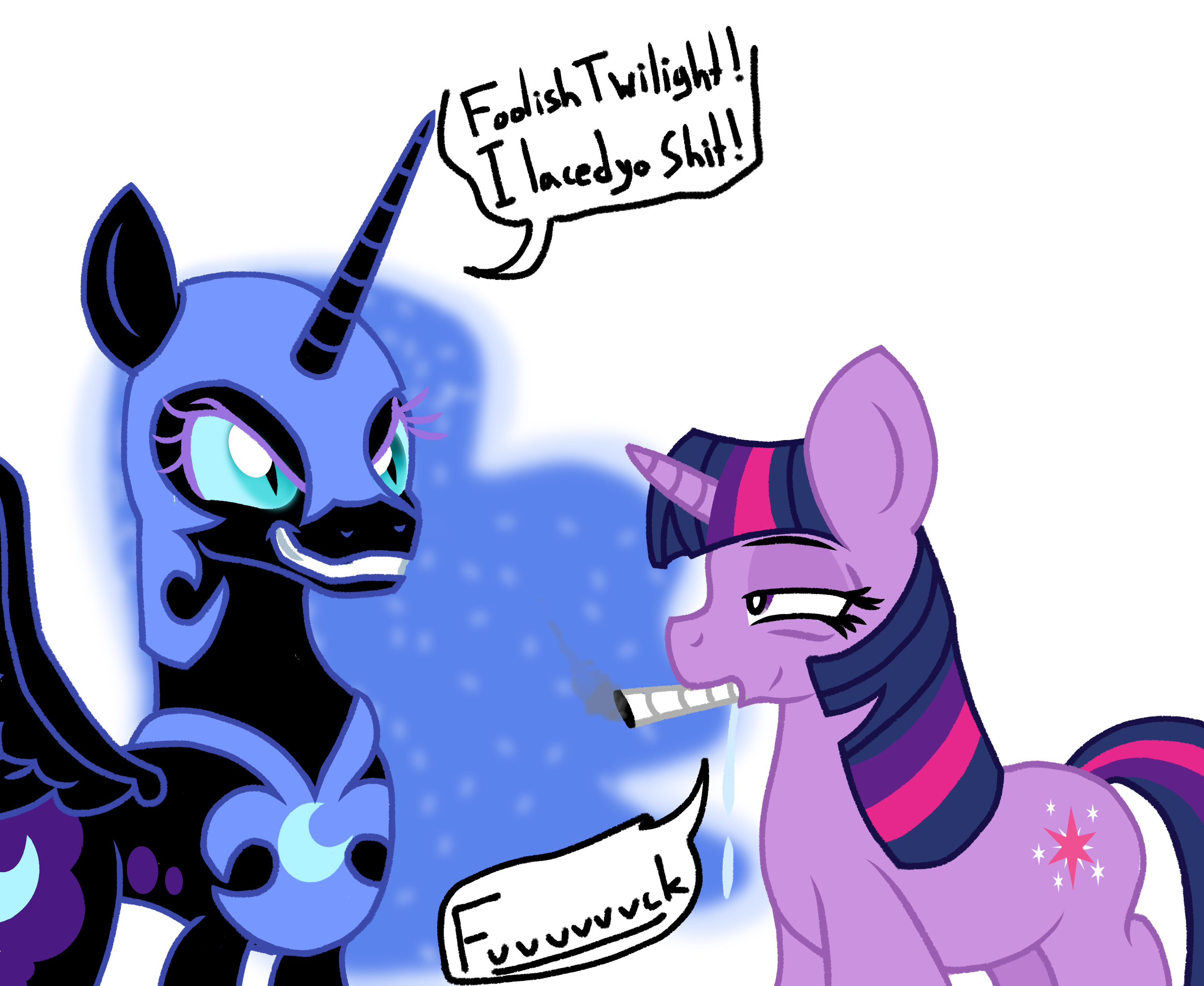 #3470908 - safe, artist:chaosimp2006, nightmare moon, twilight sparkle ...