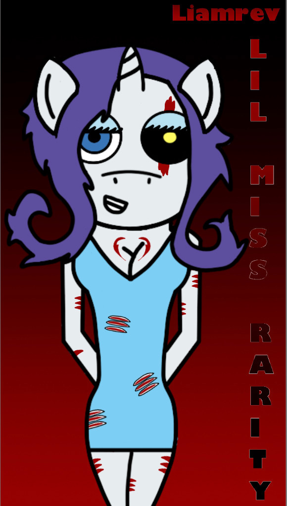 #3474273 - semi-grimdark, artist:liamrev, rarity, anthro, g4, breasts ...