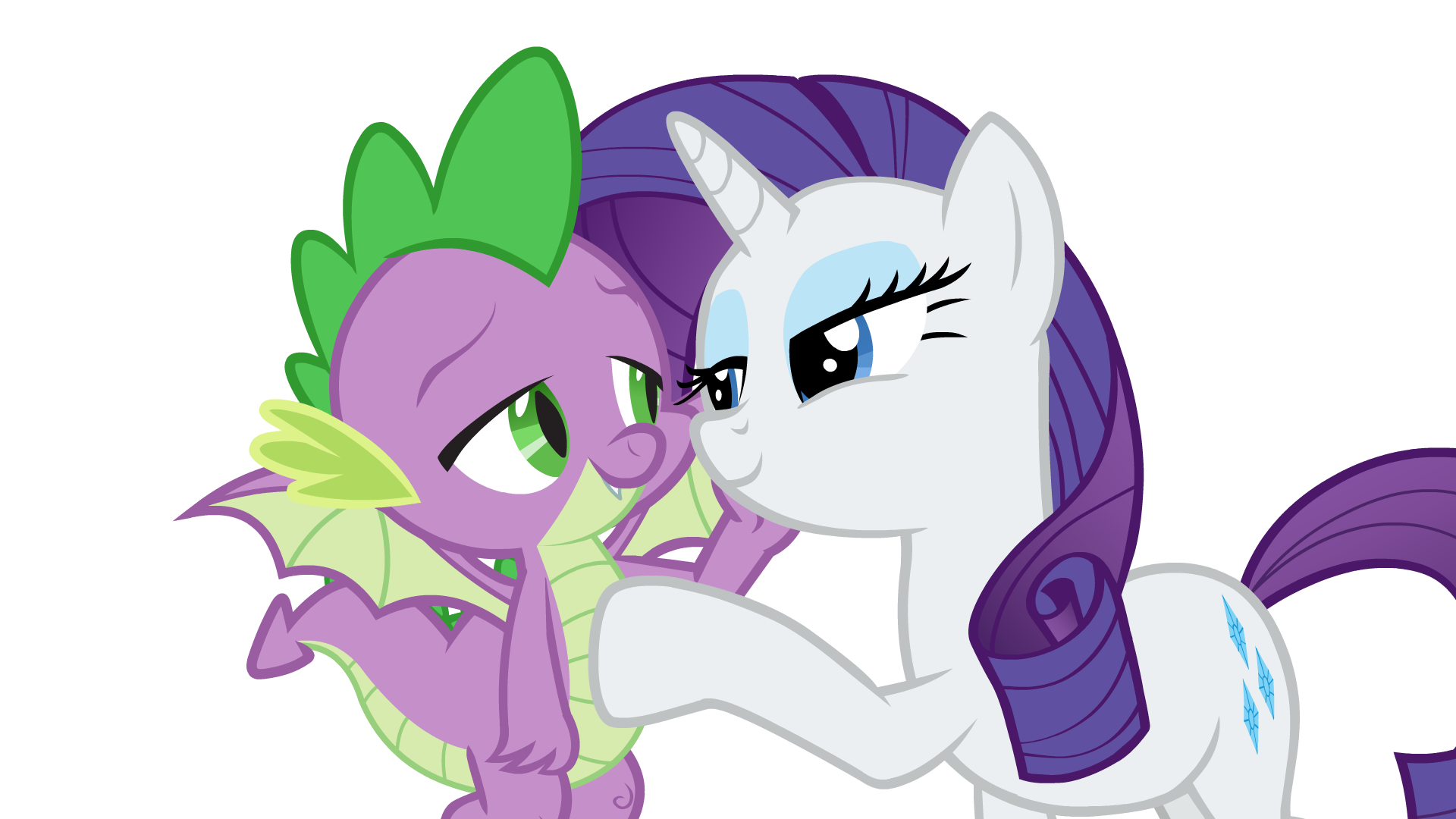 #3475165 - safe, artist:georgegarza01, rarity, spike, dragon, pony ...