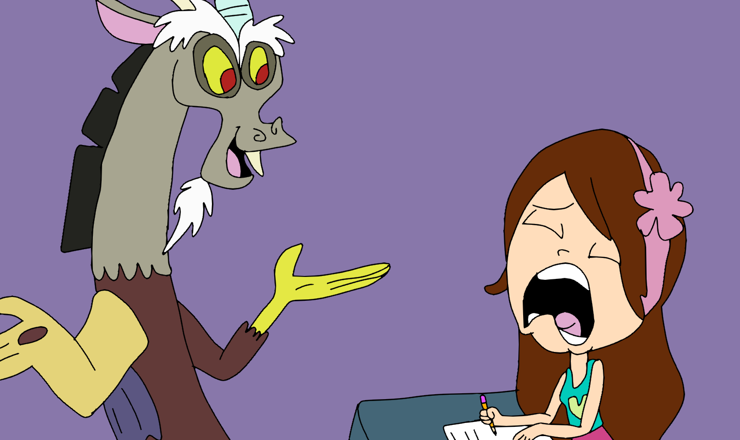 #3475179 - safe, artist:mojo1985, discord, draconequus, g4, best friend ...