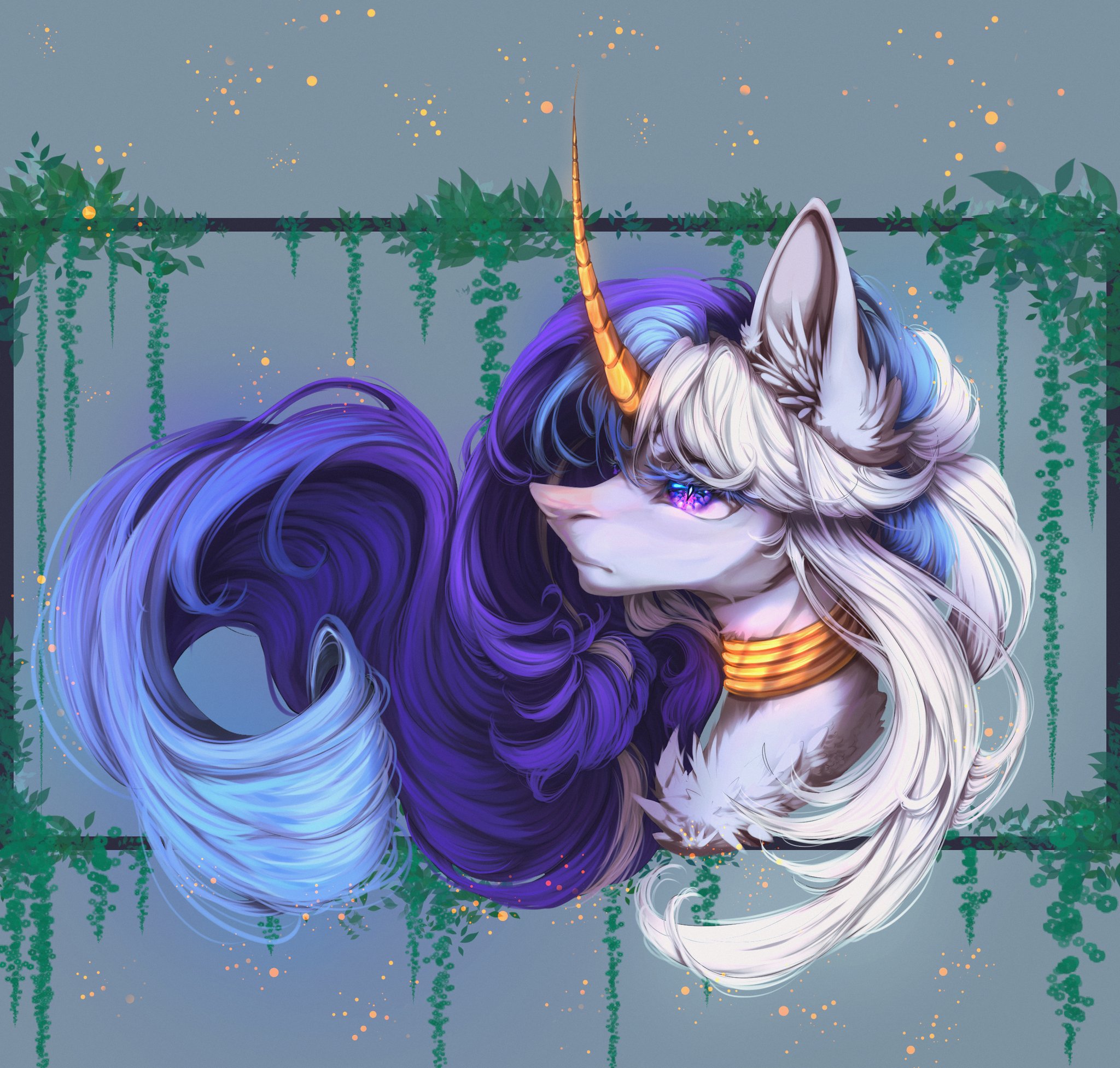 #3475533 - safe, artist:reminati_27, oc, oc only, pony, unicorn, bust ...