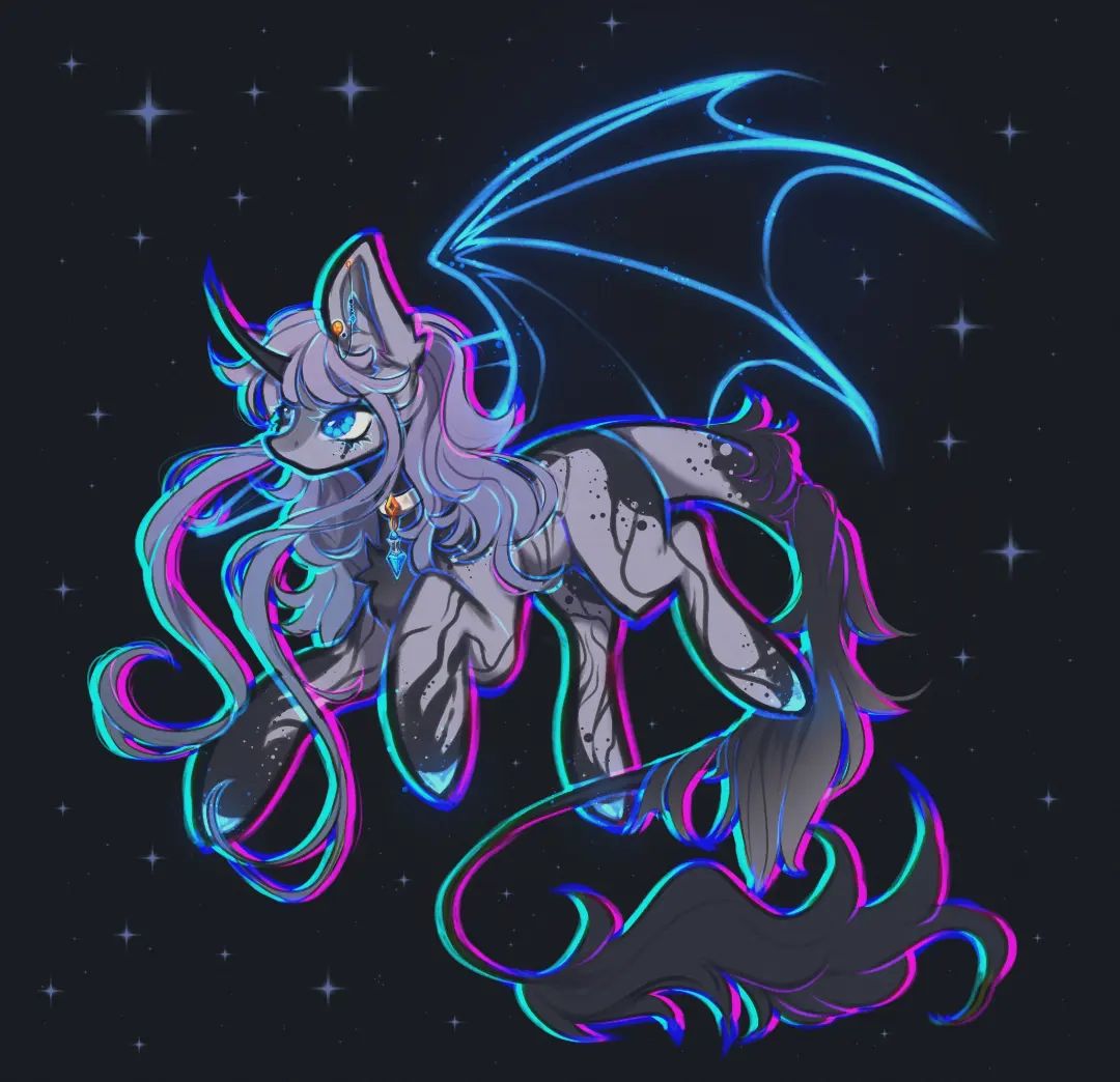 #3475843 - safe, artist:reminati_27, oc, oc only, alicorn, bat pony, bat pony alicorn, pony ...