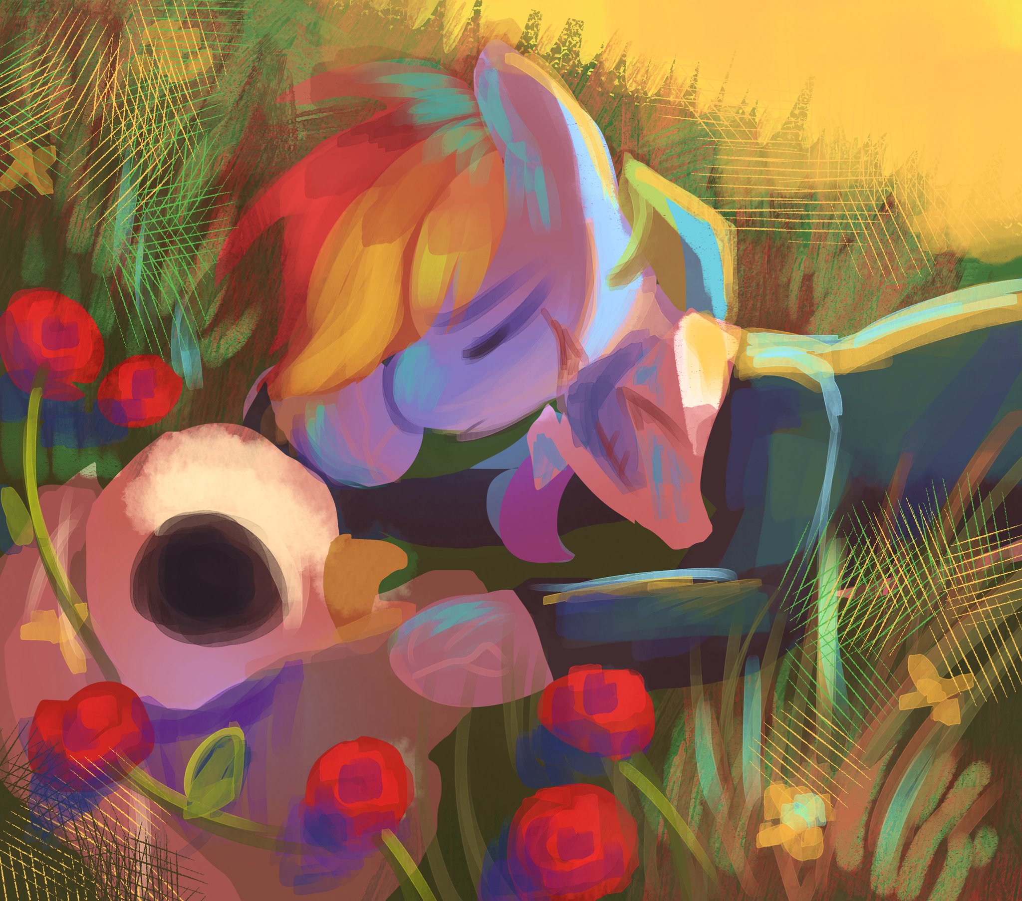 #3455474 - semi-grimdark, artist:piesinful, gilda, rainbow dash ...