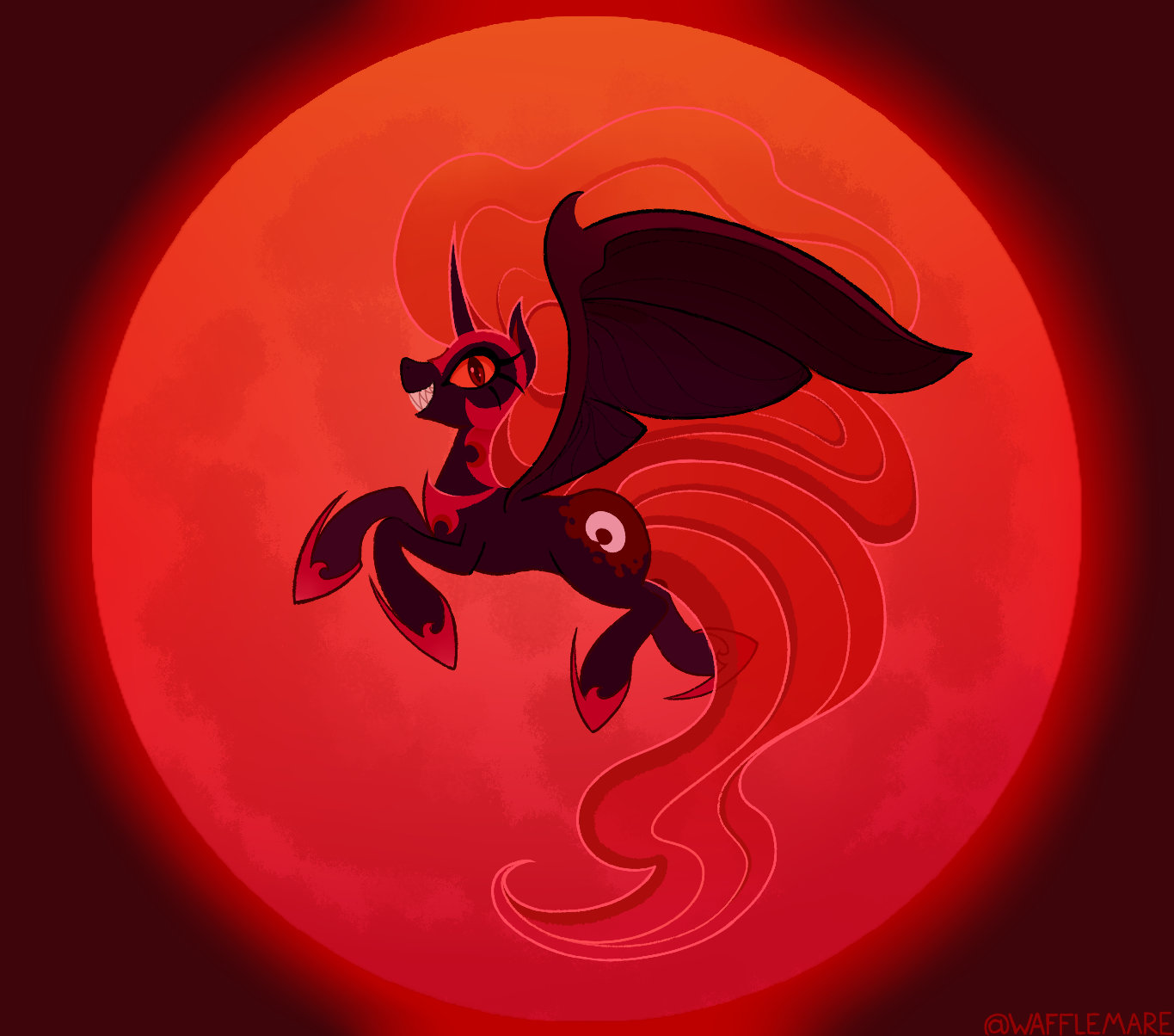 #3476915 - safe, artist:waffletheheadmare, nightmare moon, alicorn ...