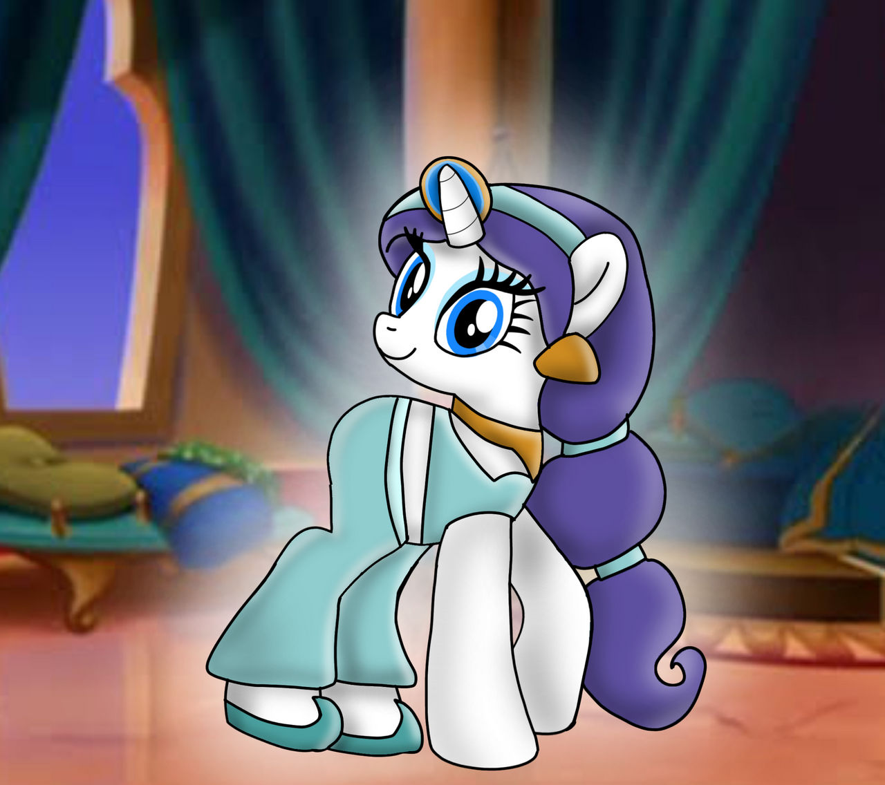 #3477062 - safe, artist:mlplary6, rarity, pony, unicorn, g4, aladdin ...