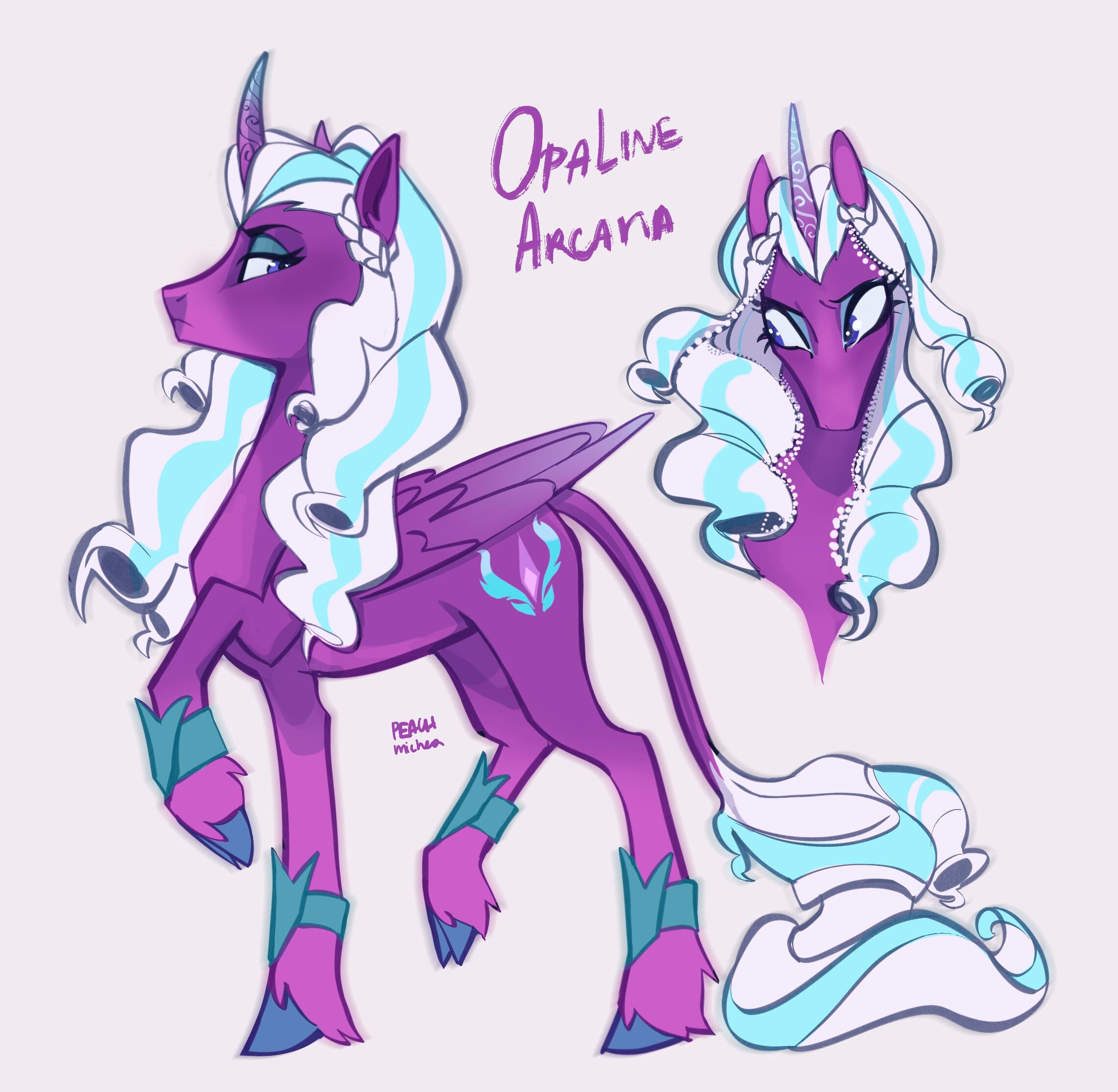 #3458376 - safe, artist:peachmichea, opaline arcana, alicorn, classical ...