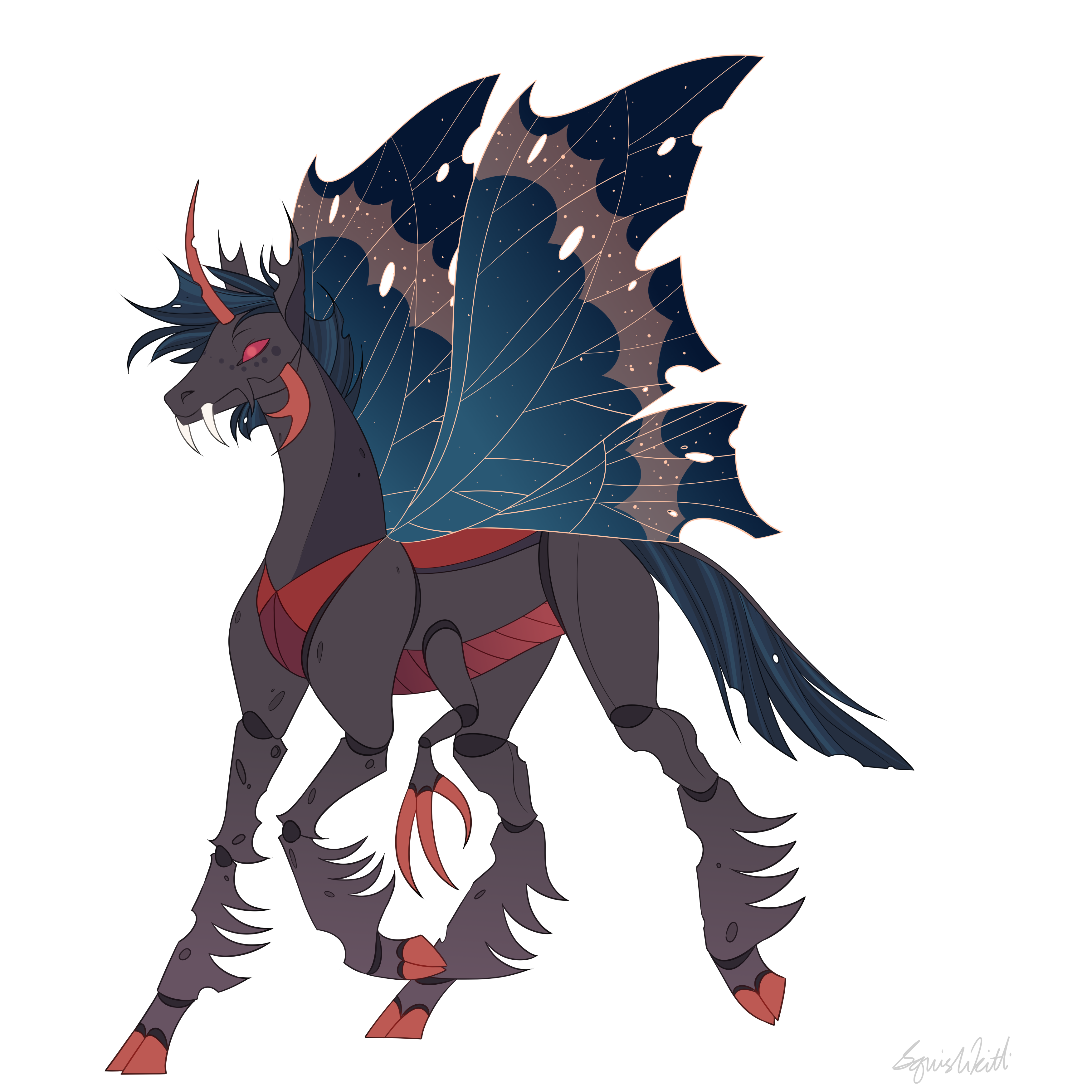 #3486263 - safe, alternate version, artist:squishkitti, oc, oc only, changeling, changepony ...