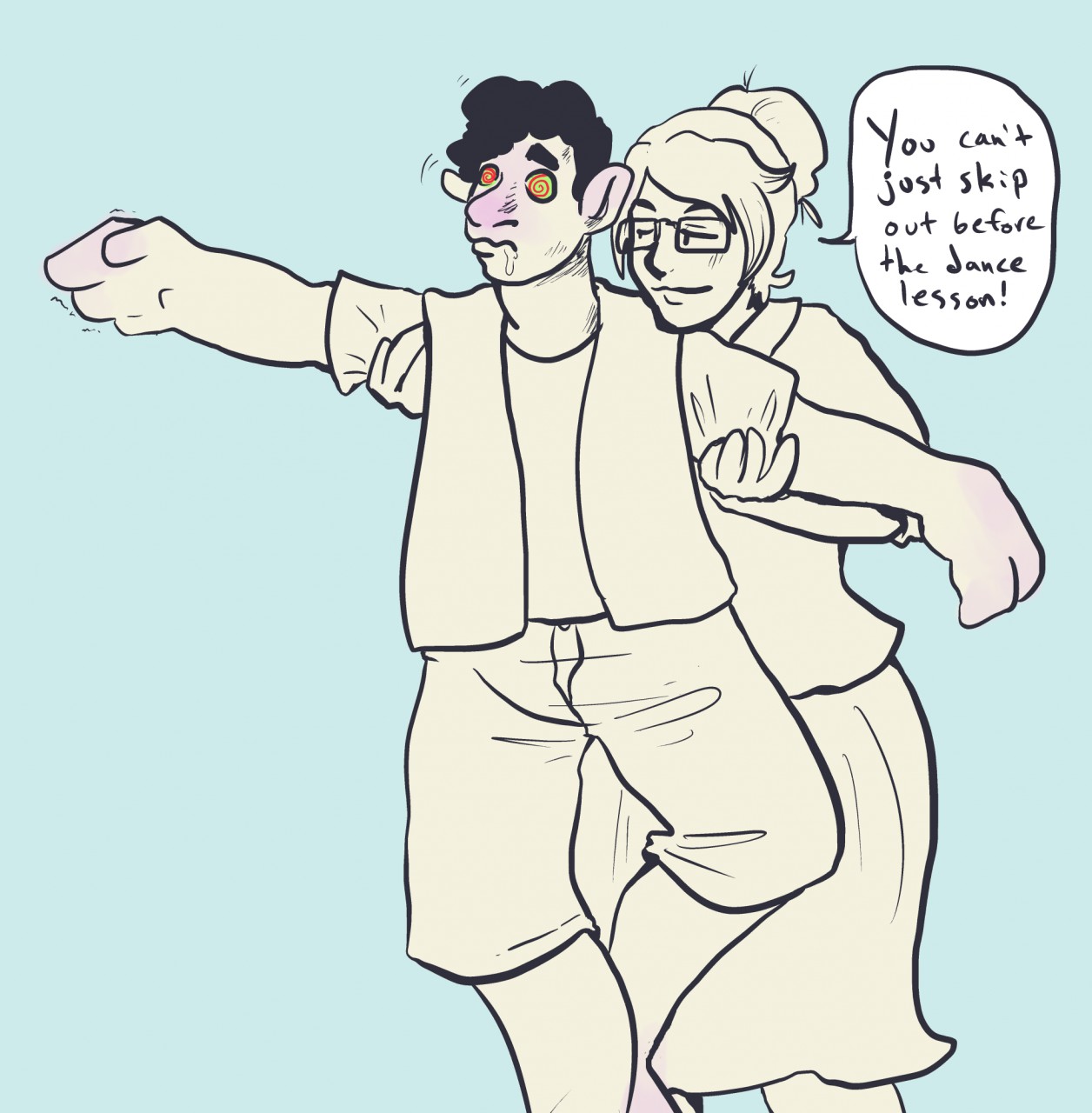 #3486534 - safe, artist:superboo, oc, oc only, human, pony, drool, duo ...