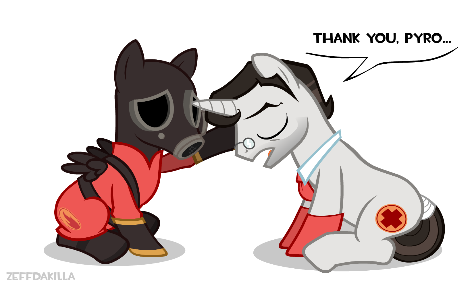 #3490858 - safe, artist:zeffdakilla, pegasus, pony, unicorn, ambiguous ...