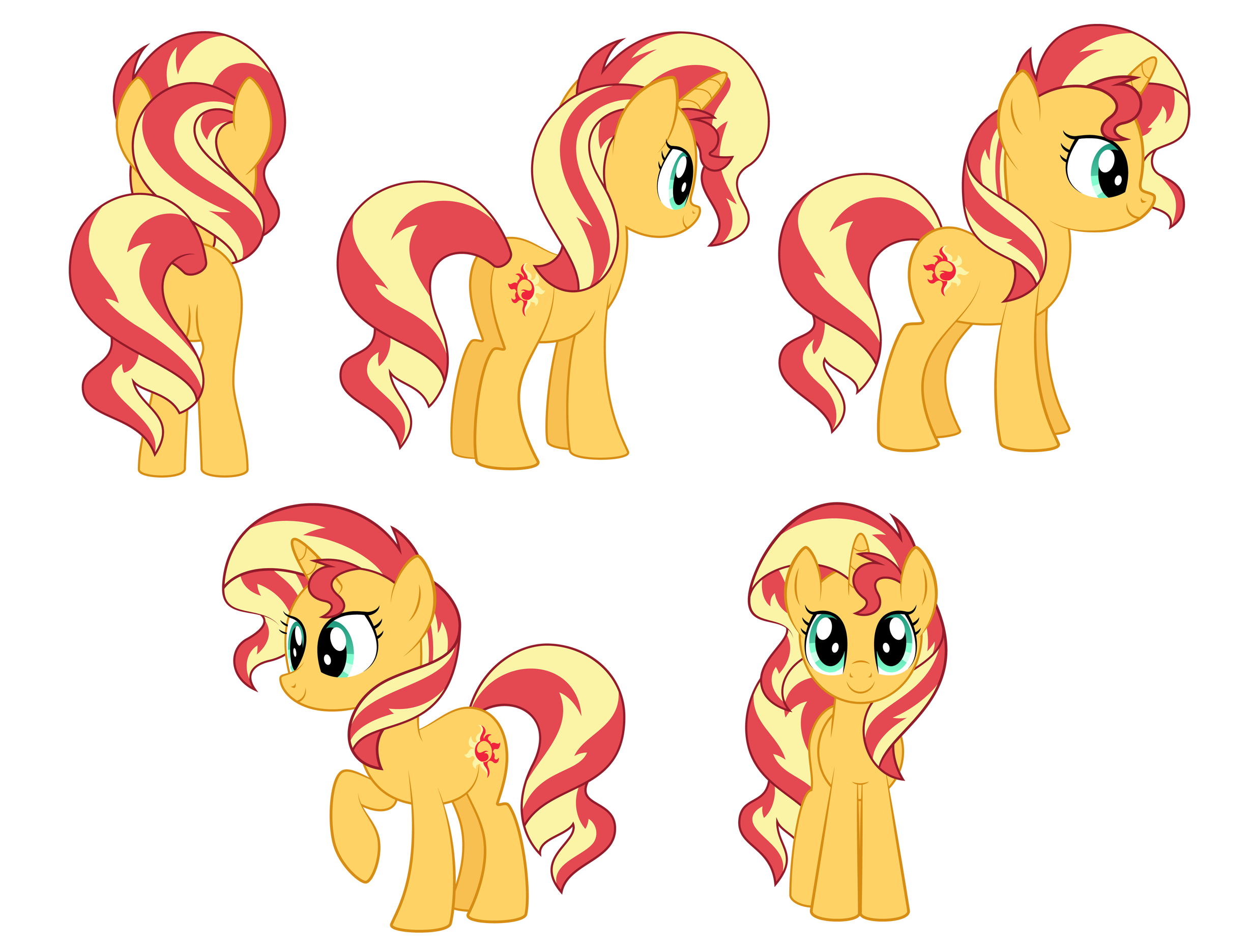 #3491563 - safe, artist:culu-bluebeaver, sunset shimmer, pony, unicorn ...