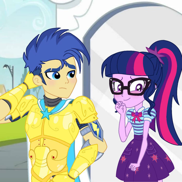 #3492309 - safe, artist:paracetamolnavo30, flash sentry, sci-twi ...