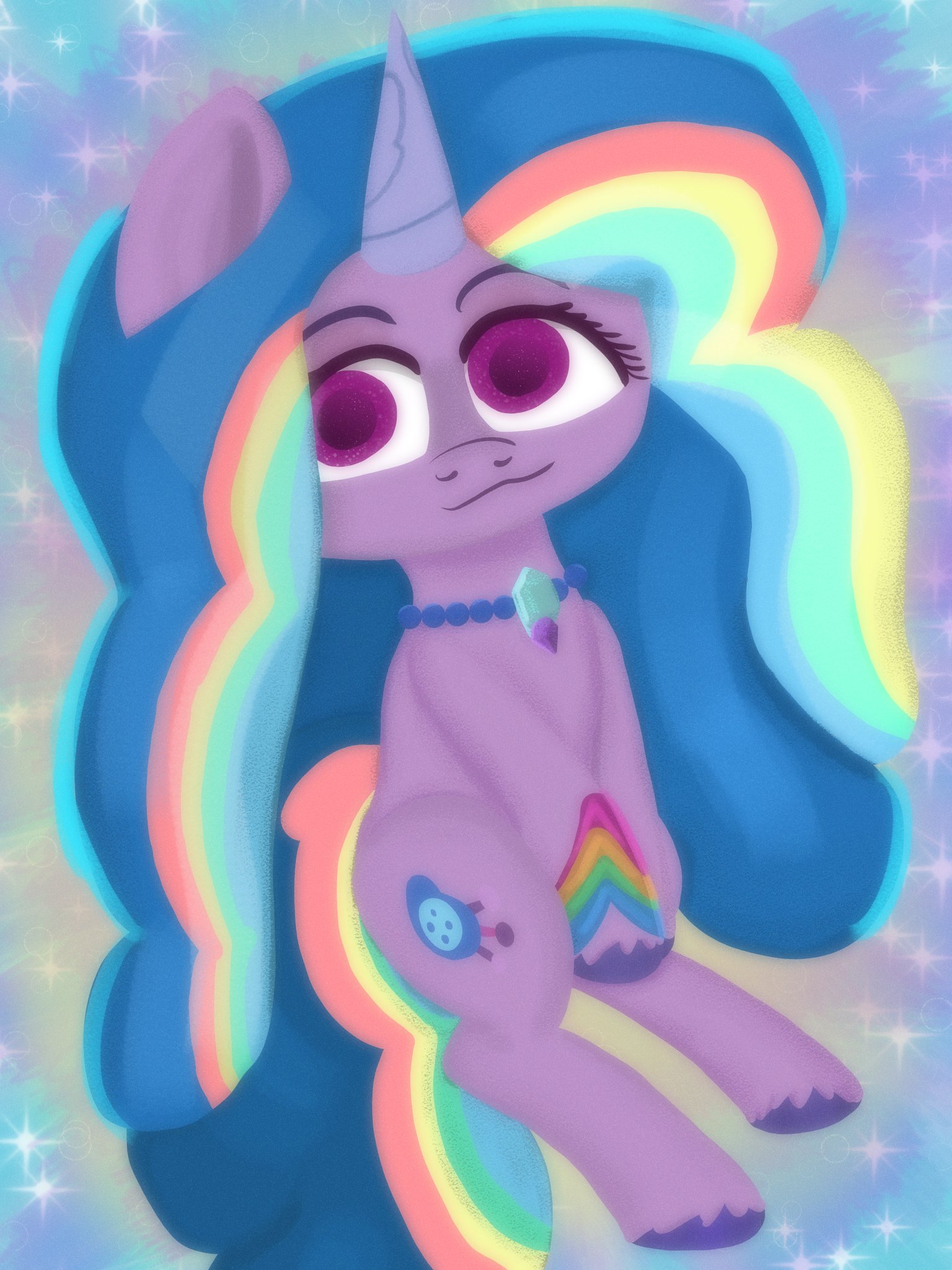 #3492609 - safe, artist:cloud artist, izzy moonbow, pony, unicorn, g5 ...