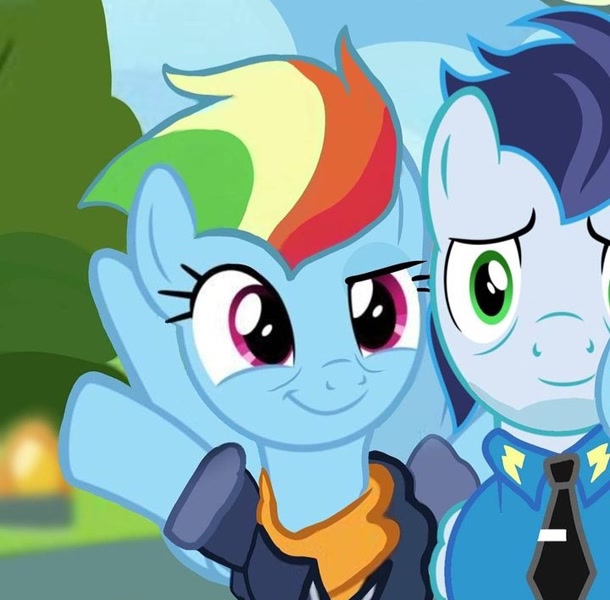 #3492836 - artist needed, source needed, safe, rainbow dash, soarin ...