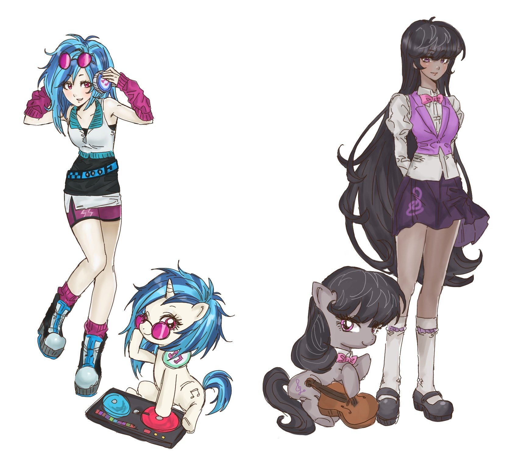 #3494217 - safe, artist:raritmiu, dj pon-3, octavia melody, vinyl ...