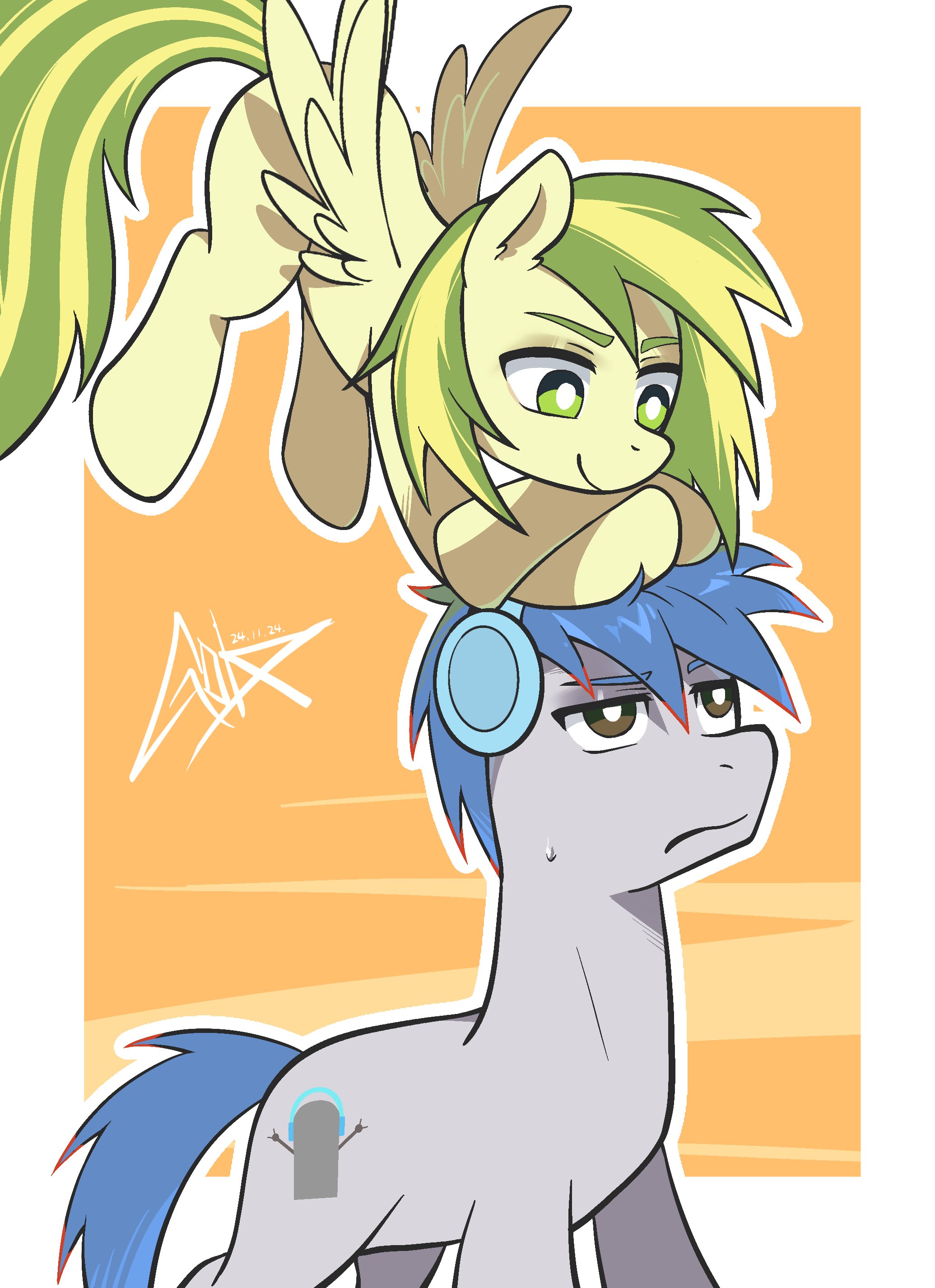 #3495350 - safe, artist:goldenage2049, oc, oc:the living tombstone, oc ...