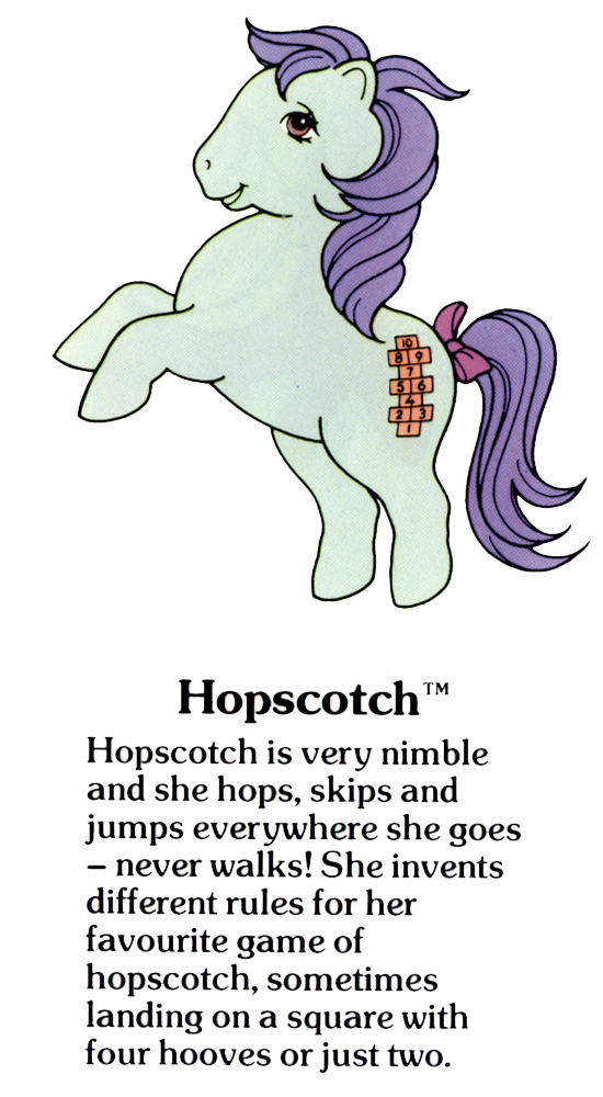 #3495914 - safe, hopscotch, earth pony, pony, g1, my little pony fact ...