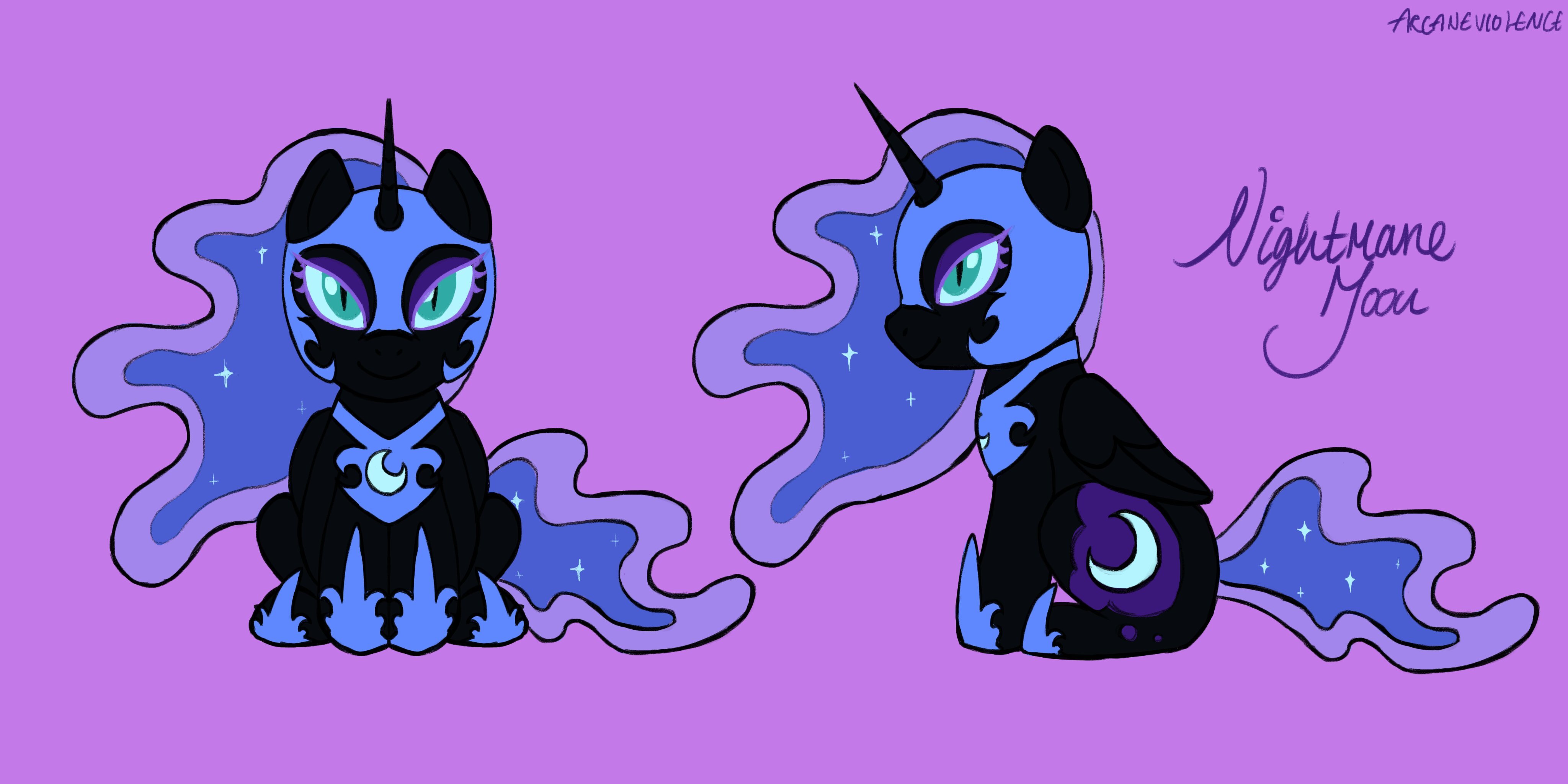 #3479795 - safe, artist:arcaneviolence, nightmare moon, alicorn, pony ...