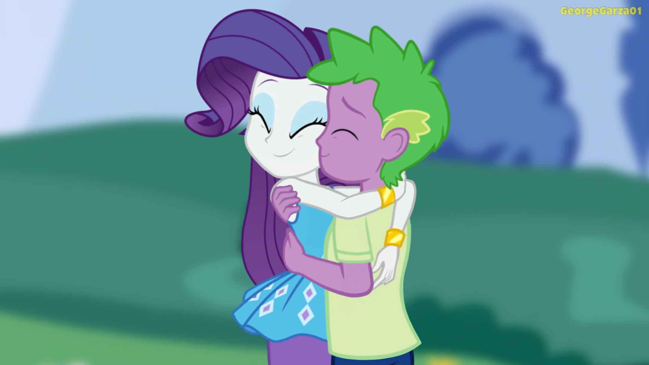 #3479841 - safe, anonymous editor, rarity, spike, human, equestria ...
