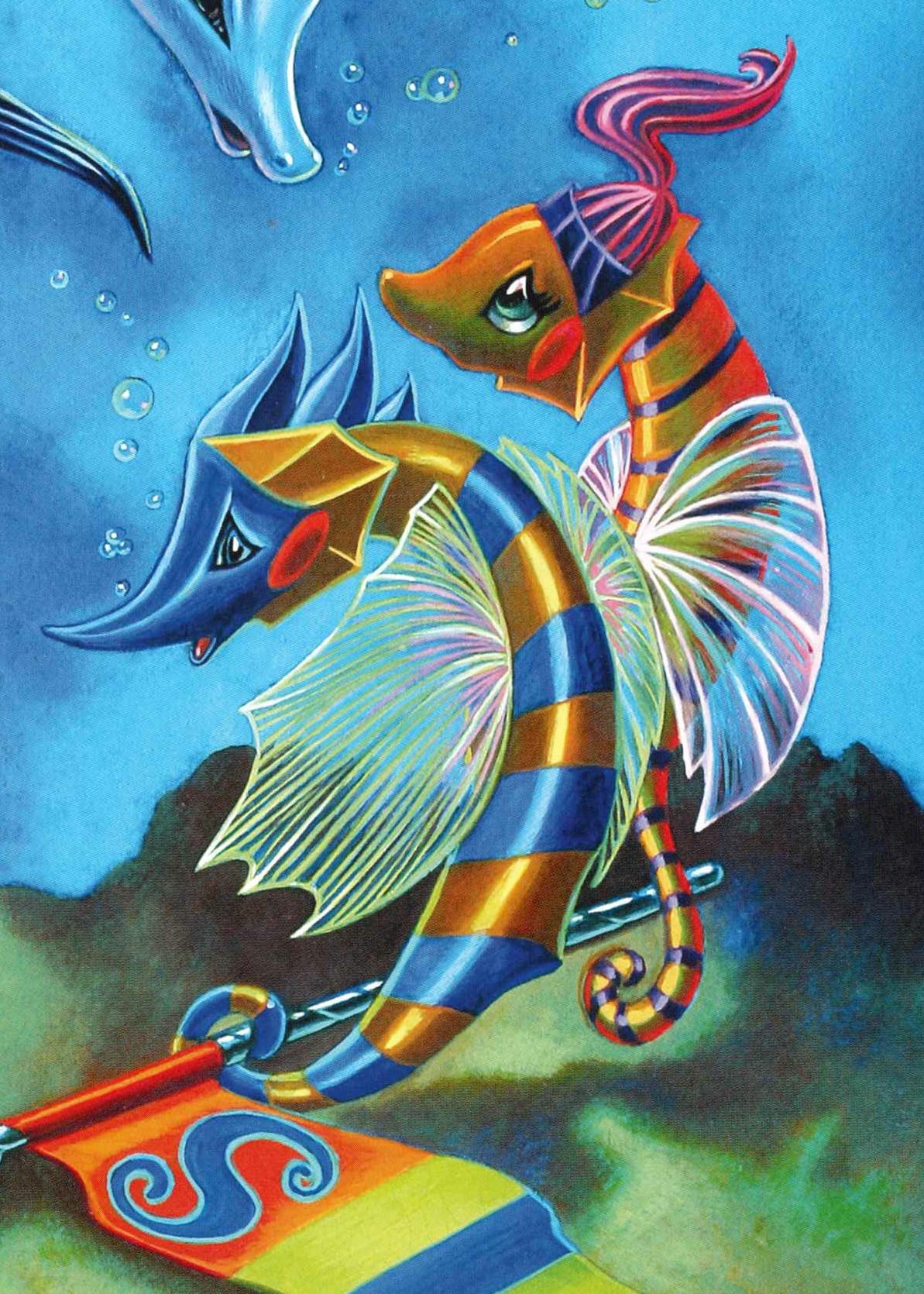 #3498726 - safe, artist:mary jane begin, arrow (g4), coral (g4 ...