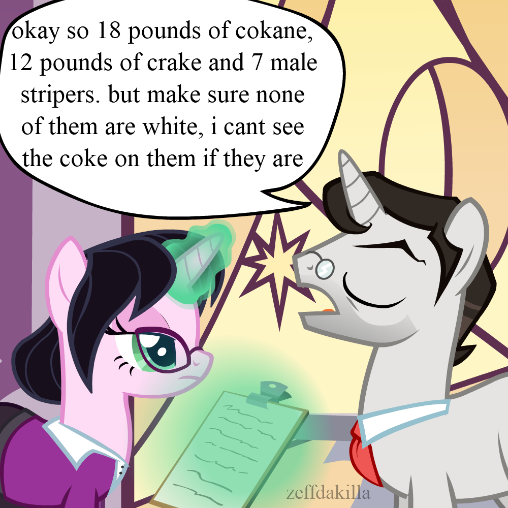 #3480022 - safe, artist:zeffdakilla, pony, unicorn, clipboard, clothes ...