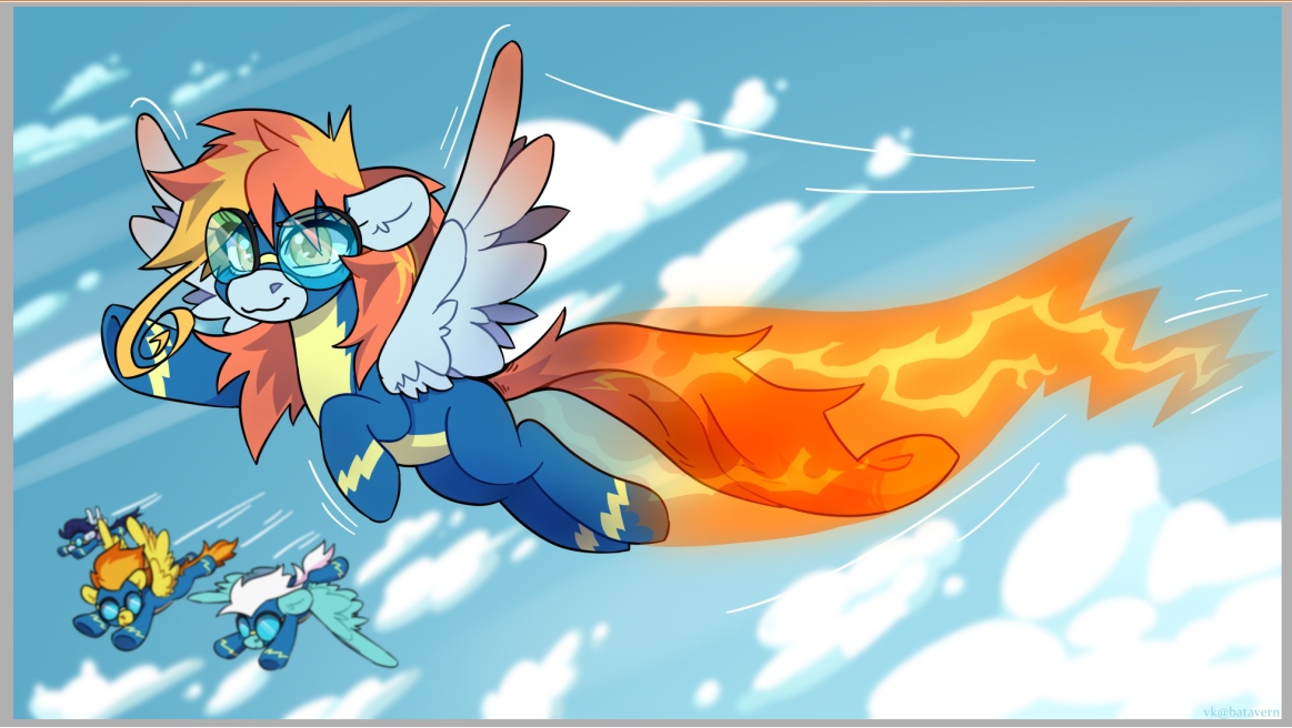 #3480245 - safe, artist:batavern, oc, oc only, oc:wind east, pegasus ...