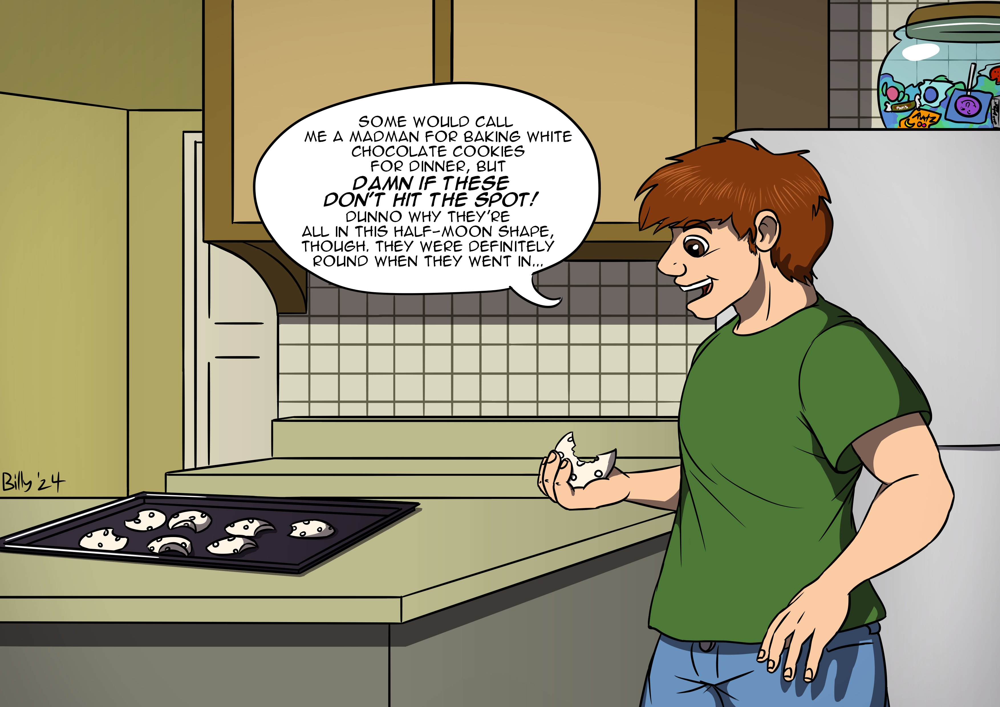 #3480944 - safe, artist:mcsplosion, human, cookie, eating, food, high ...