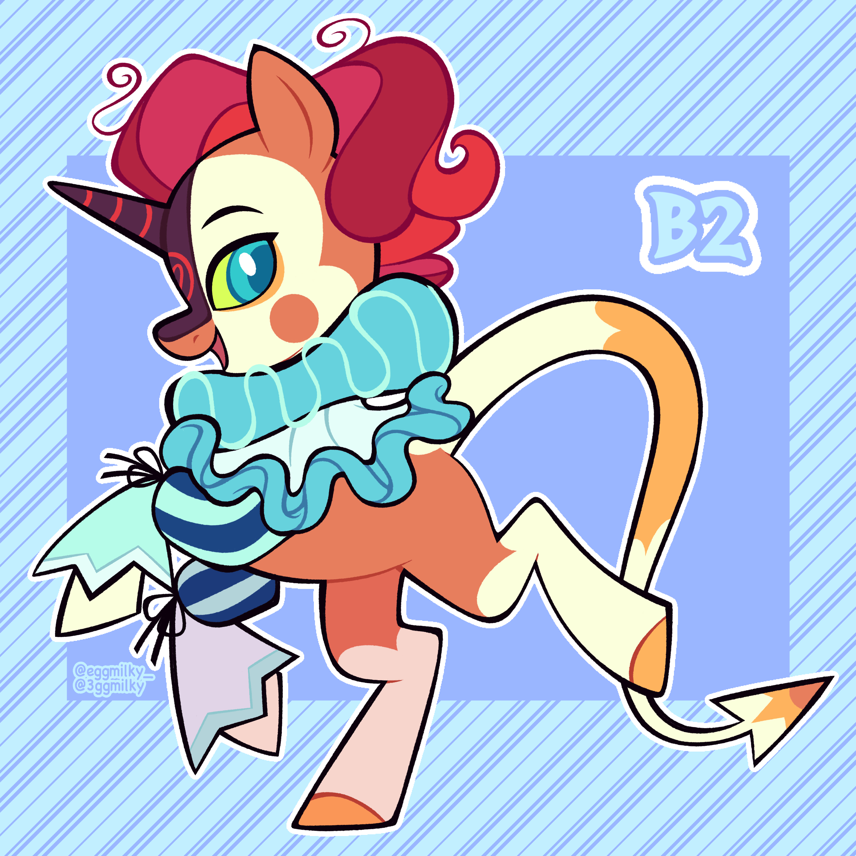 #3482435 - safe, artist:3ggmilky, oc, oc only, cyborg, demon, demon ...