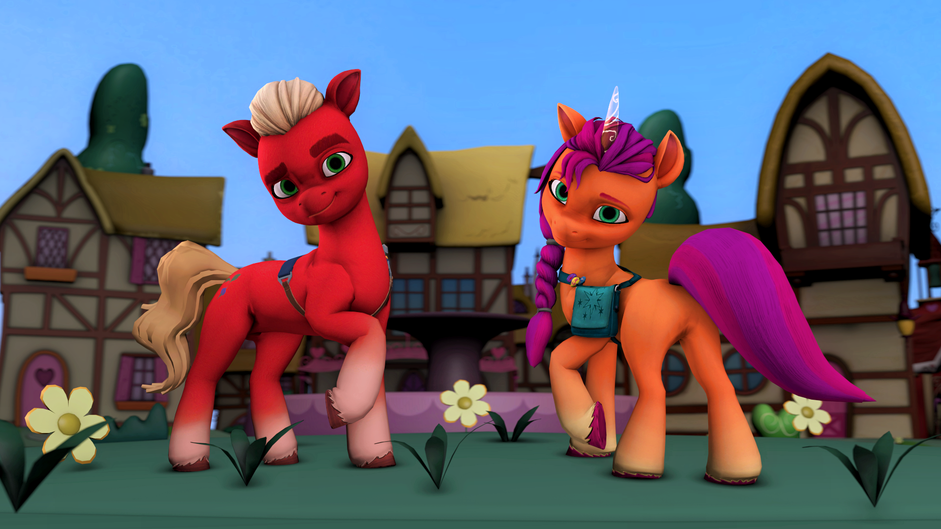 #3483993 - safe, artist:franzu5ik, sprout cloverleaf, sunny starscout ...