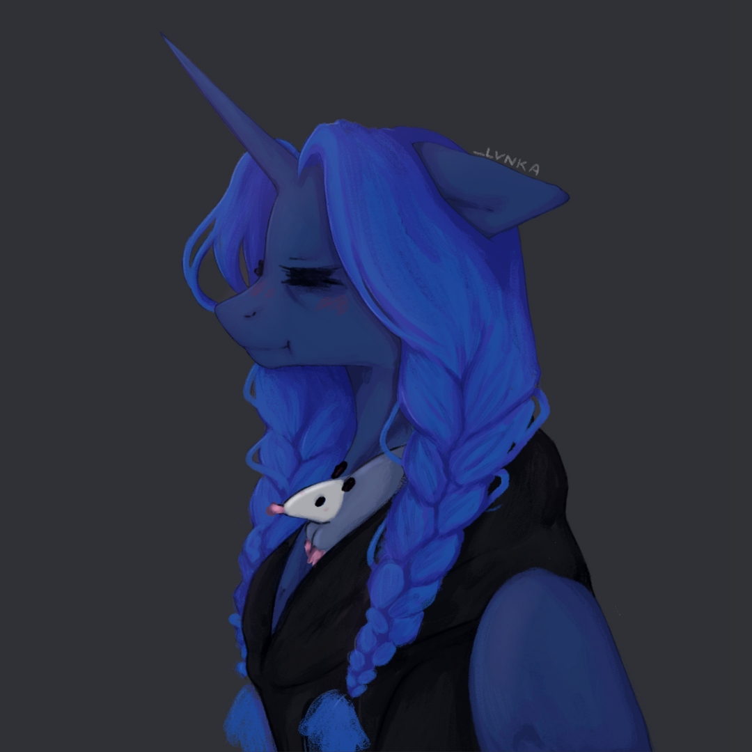 #3499576 - safe, artist:lunciafnafpl, princess luna, tiberius, alicorn ...