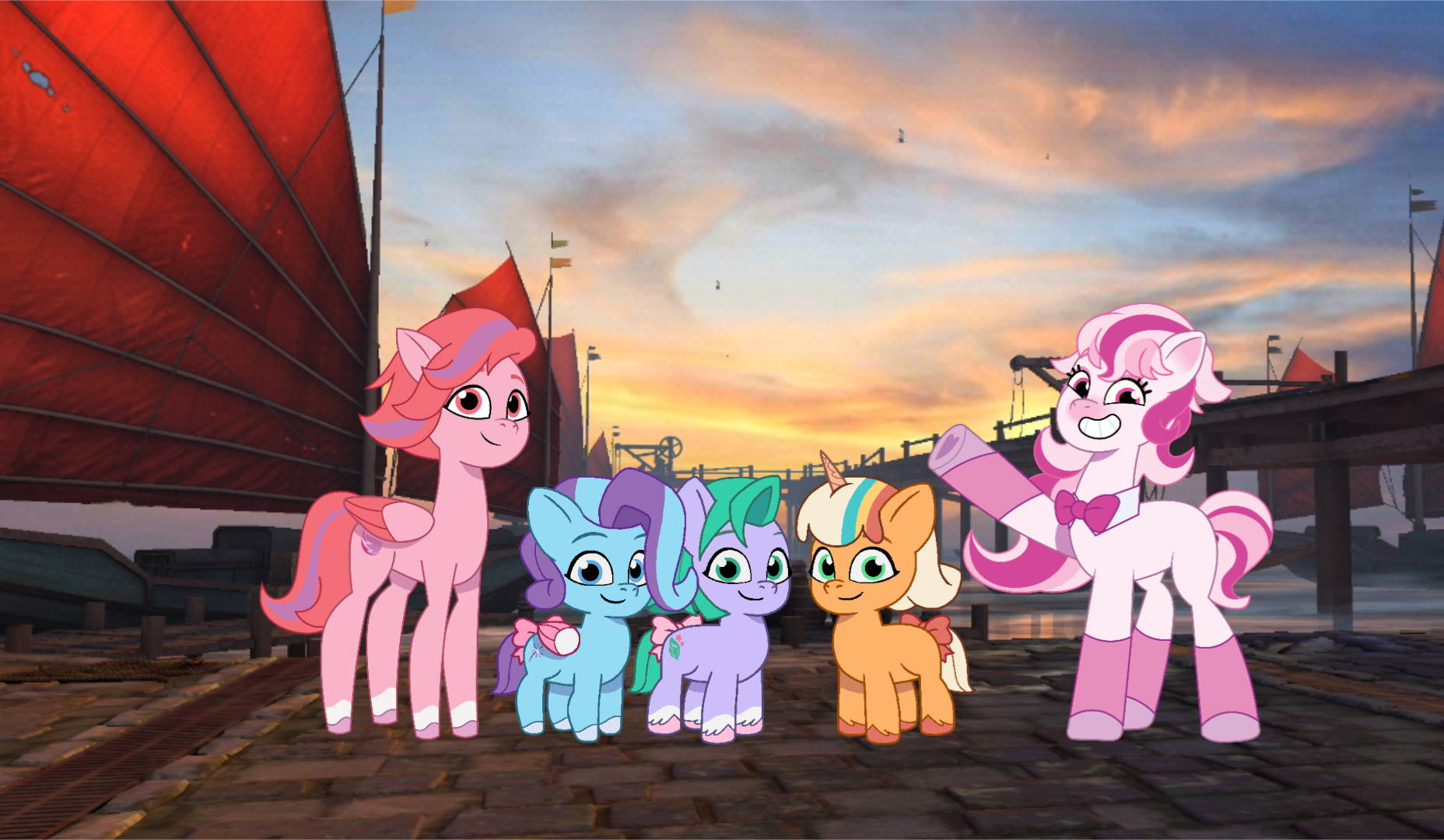 #3505114 - safe, artist:caseyben887, artist:prixy05, glory (g5), peach ...