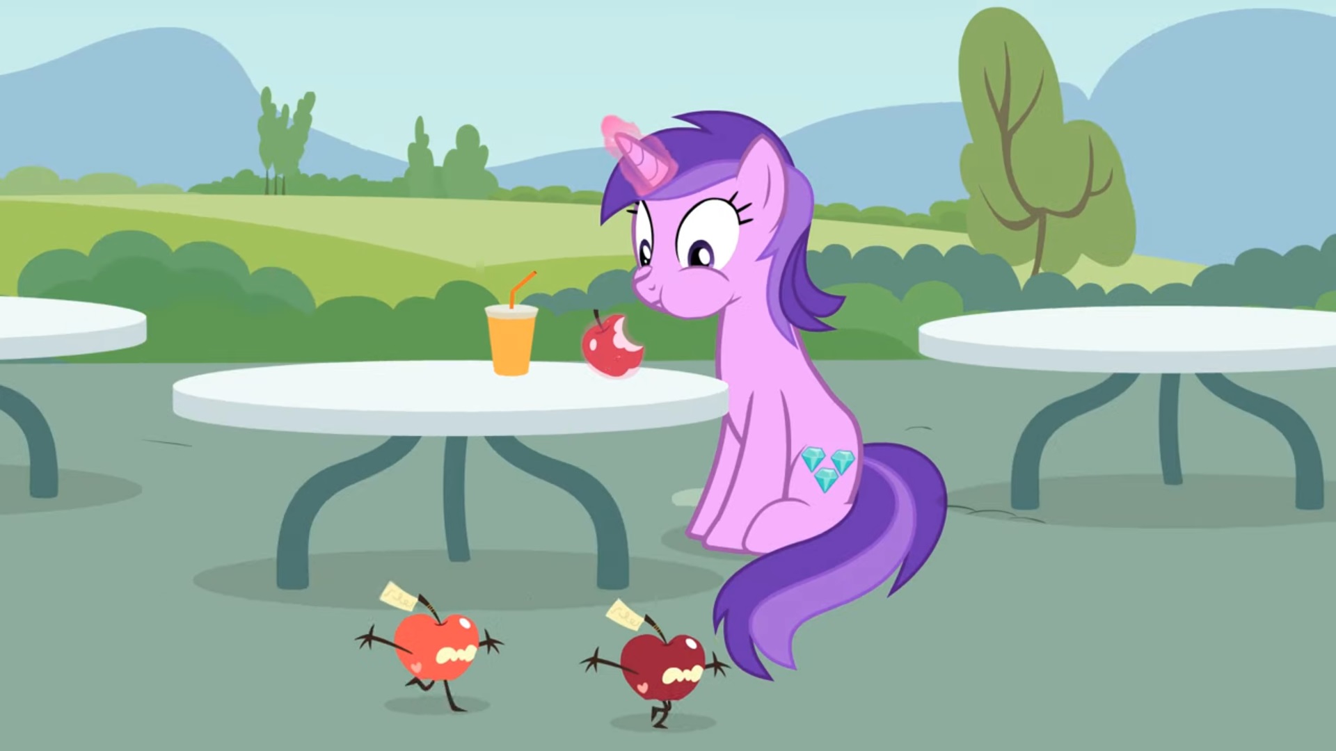 #3505991 - safe, artist:agrol, amethyst star, sparkler, living apple ...